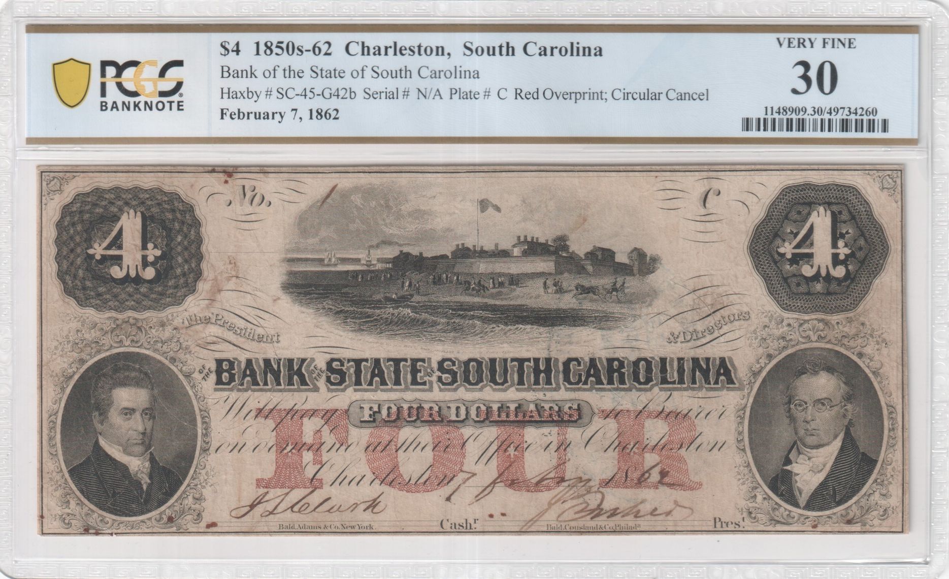 PCGS Certificate Verification Banknote Details for Cert #49734260