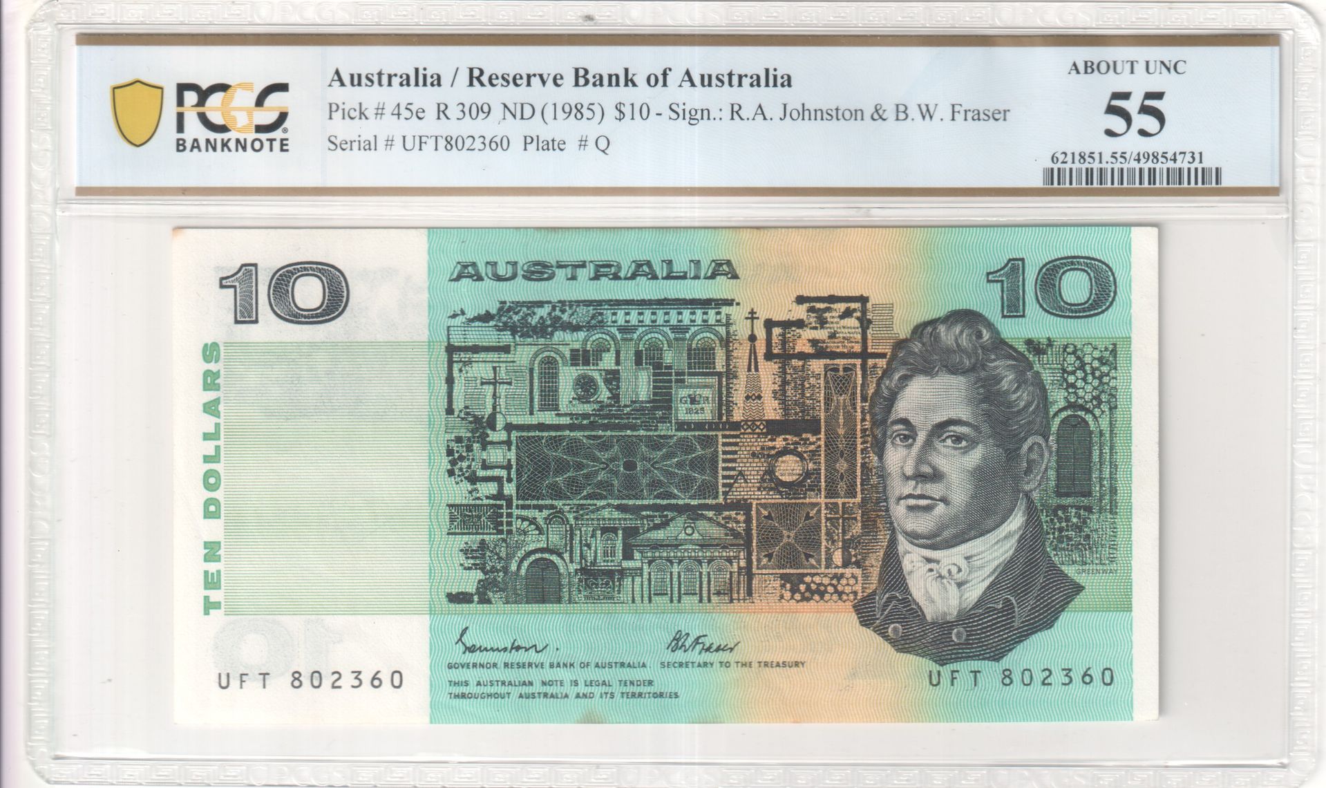 PCGS Certificate Verification Banknote Details for Cert #49854731