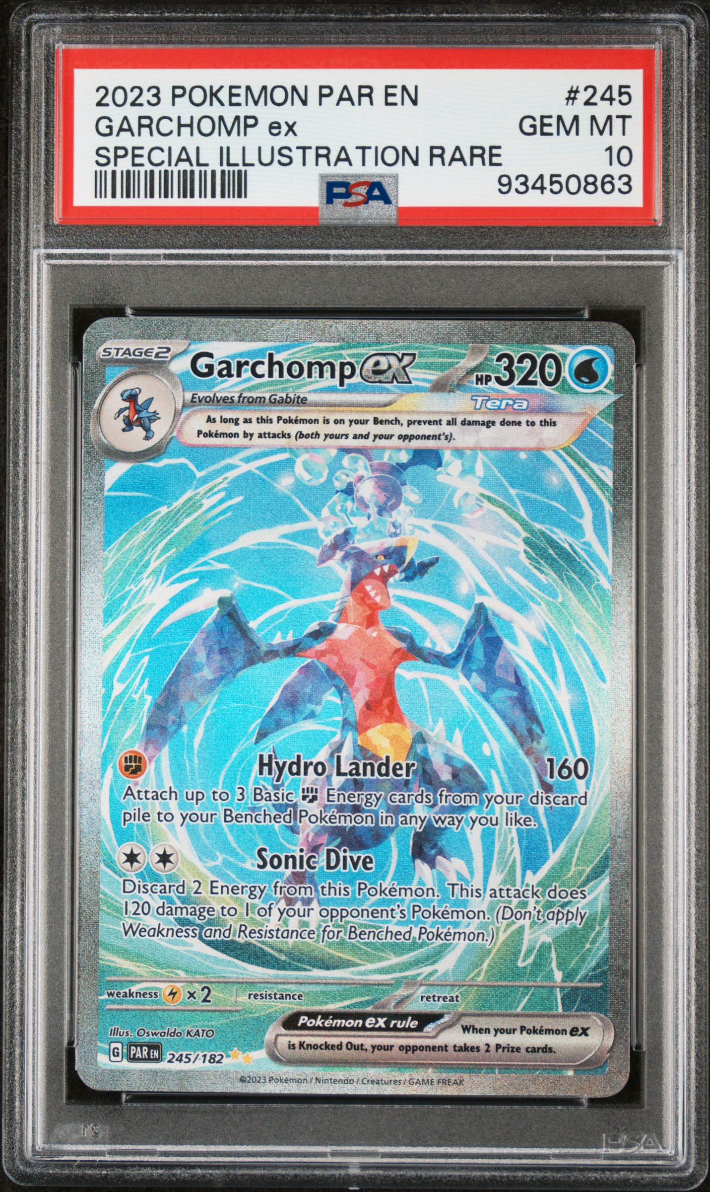2023 GARCHOMP ex POKEMON PAR EN-PARADOX RIFT SPECIAL ILLUSTRATION RARE ...
