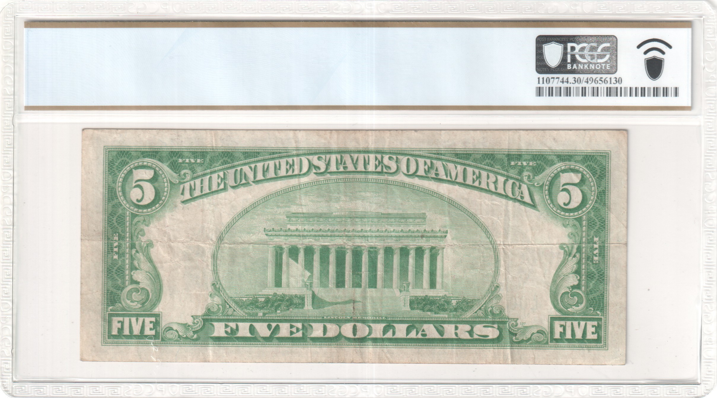 PCGS Certificate Verification Banknote Details for Cert #49656130