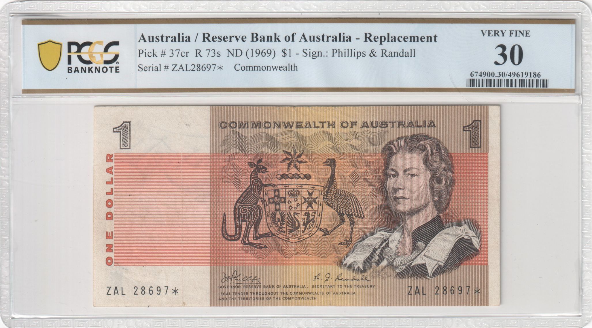 PCGS Certificate Verification Banknote Details for Cert #49619186