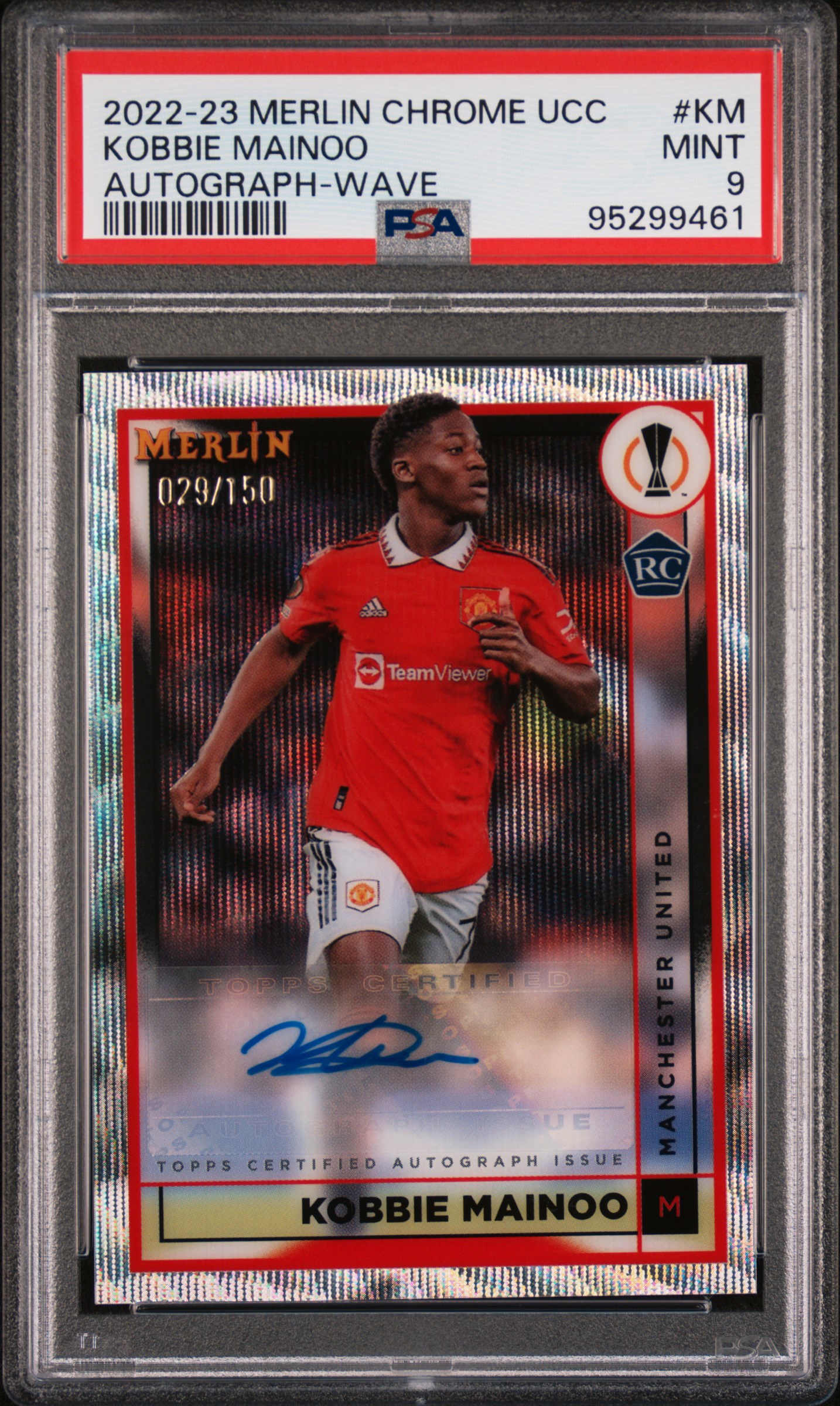 2022 KOBBIE MAINOO TOPPS MERLIN CHROME UEFA CLUB COMPETITIONS ...