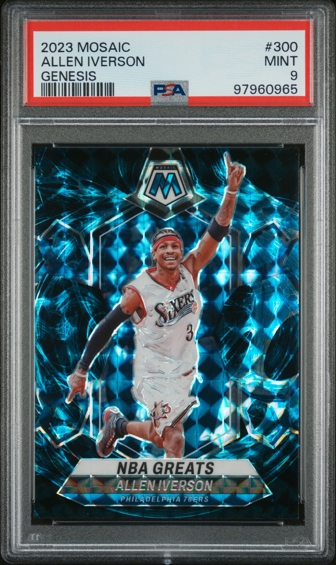 2023 ALLEN IVERSON MOSAIC GENESIS (CASE HIT) PSA 9 | Veriswap