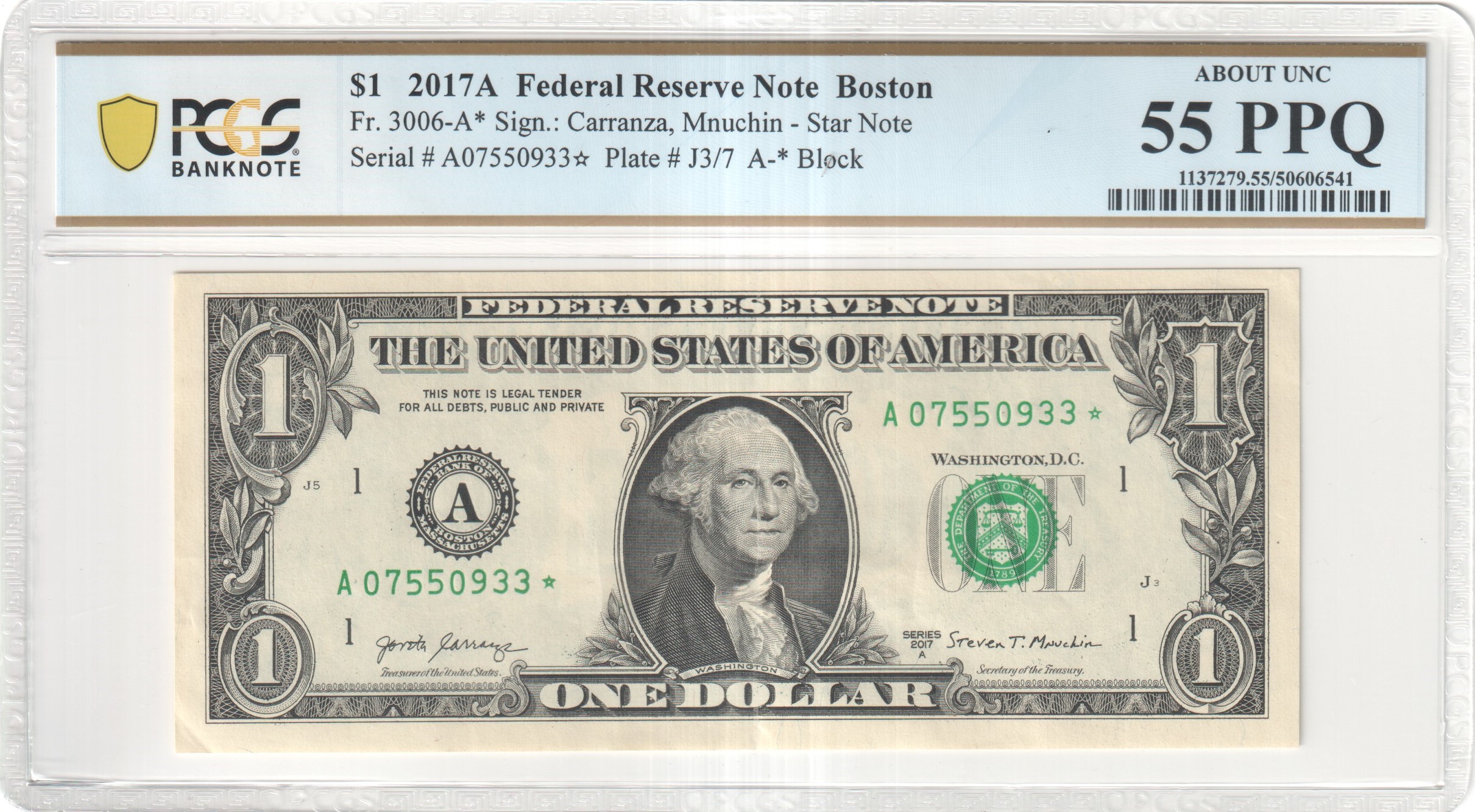 PCGS Certificate Verification Banknote Details for Cert #50606541