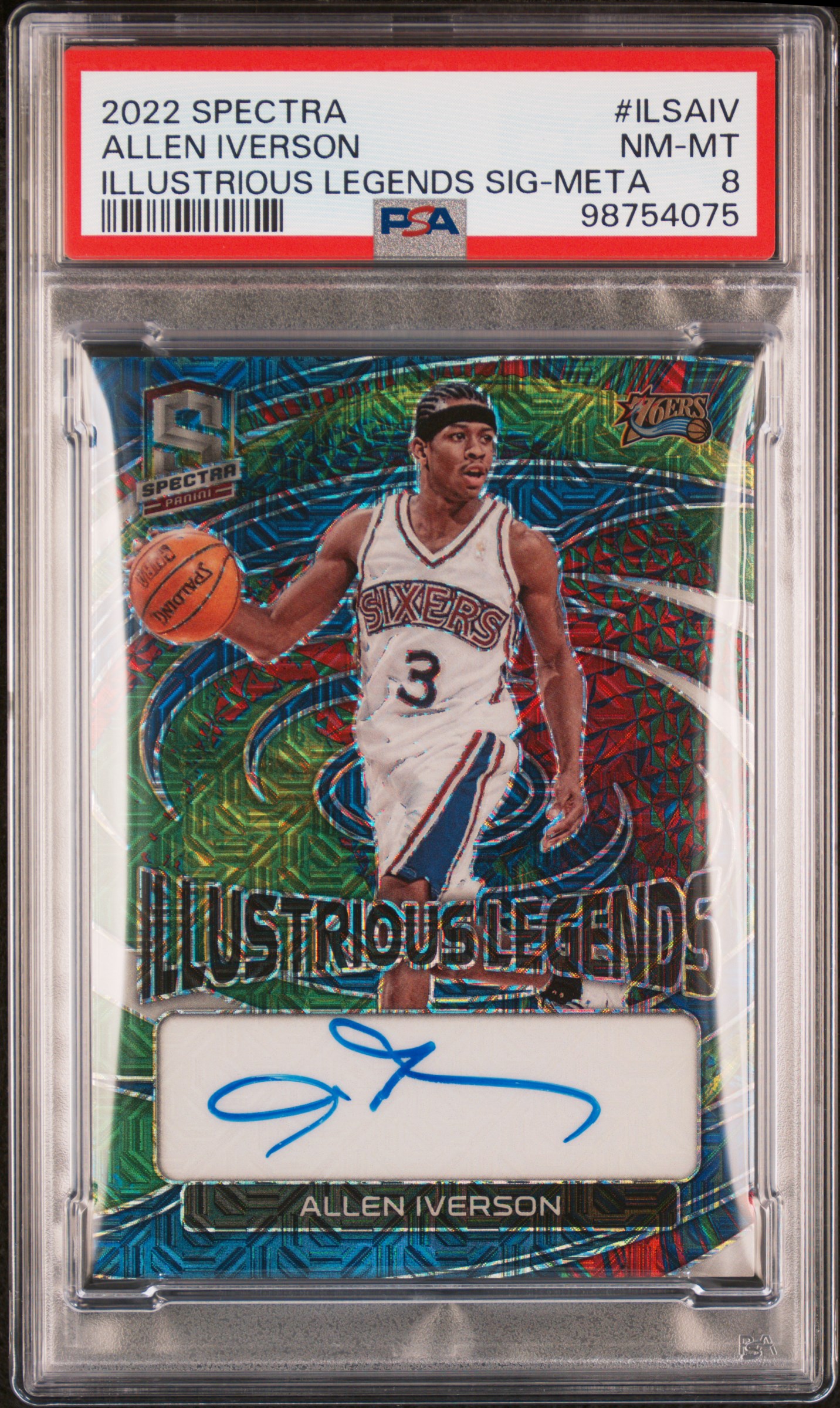 2022 ALLEN IVERSON PANINI SPECTRA ILLUSTRIOUS LEGENDS SIGNATURES ...
