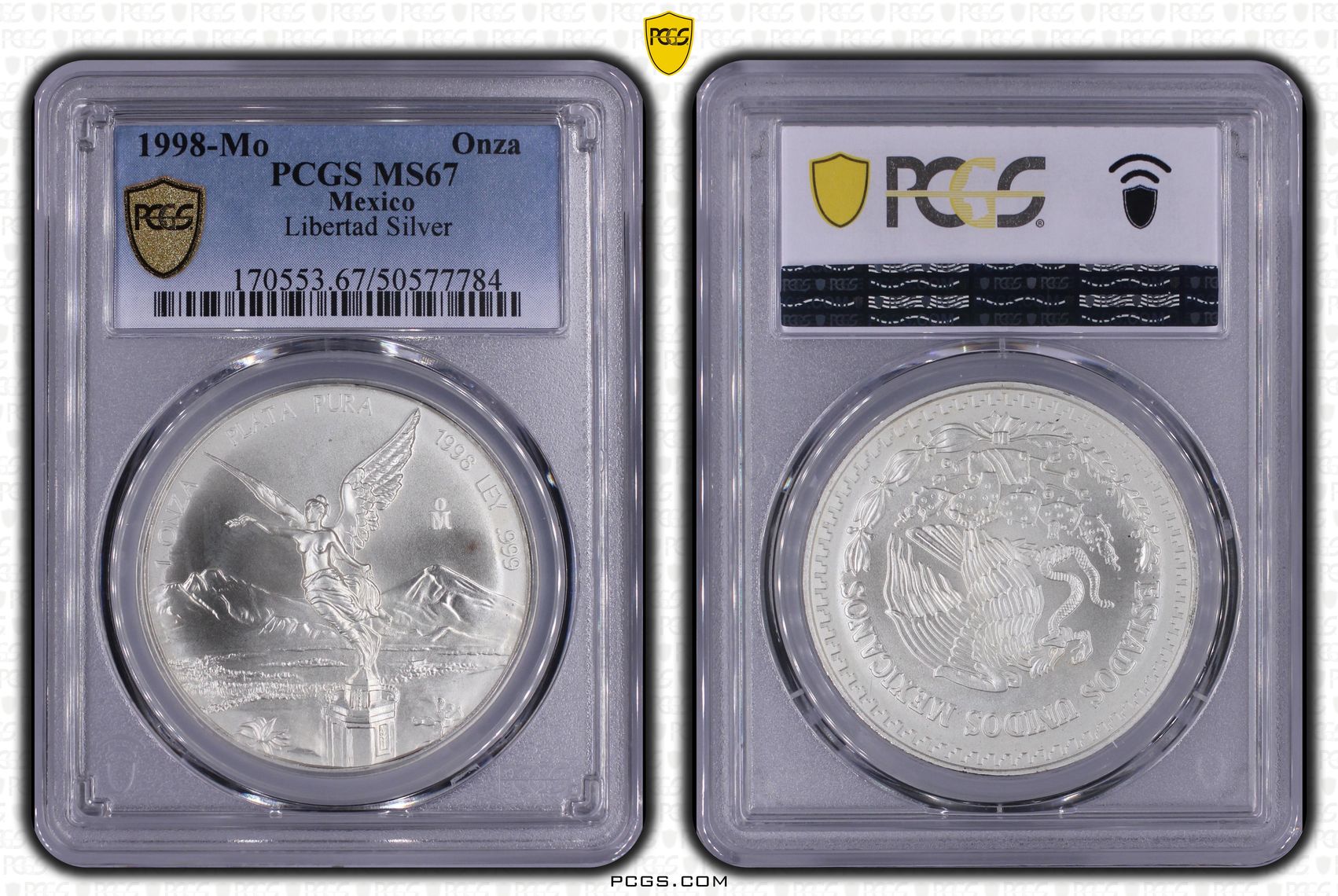PCGS Certificate Verification Coin Details for Cert #50577784
