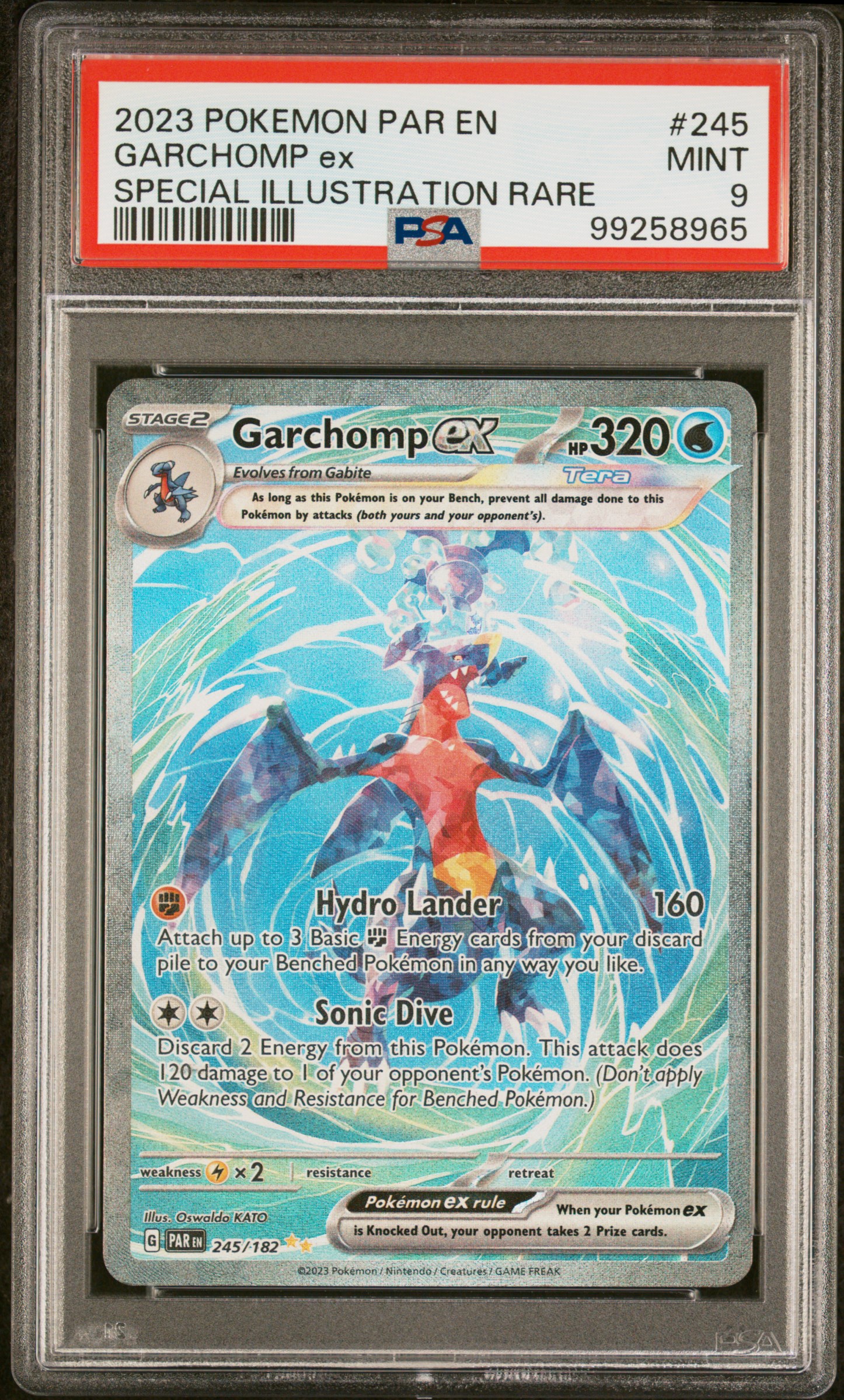 2023 GARCHOMP ex POKEMON PAR EN-PARADOX RIFT SPECIAL ILLUSTRATION RARE ...