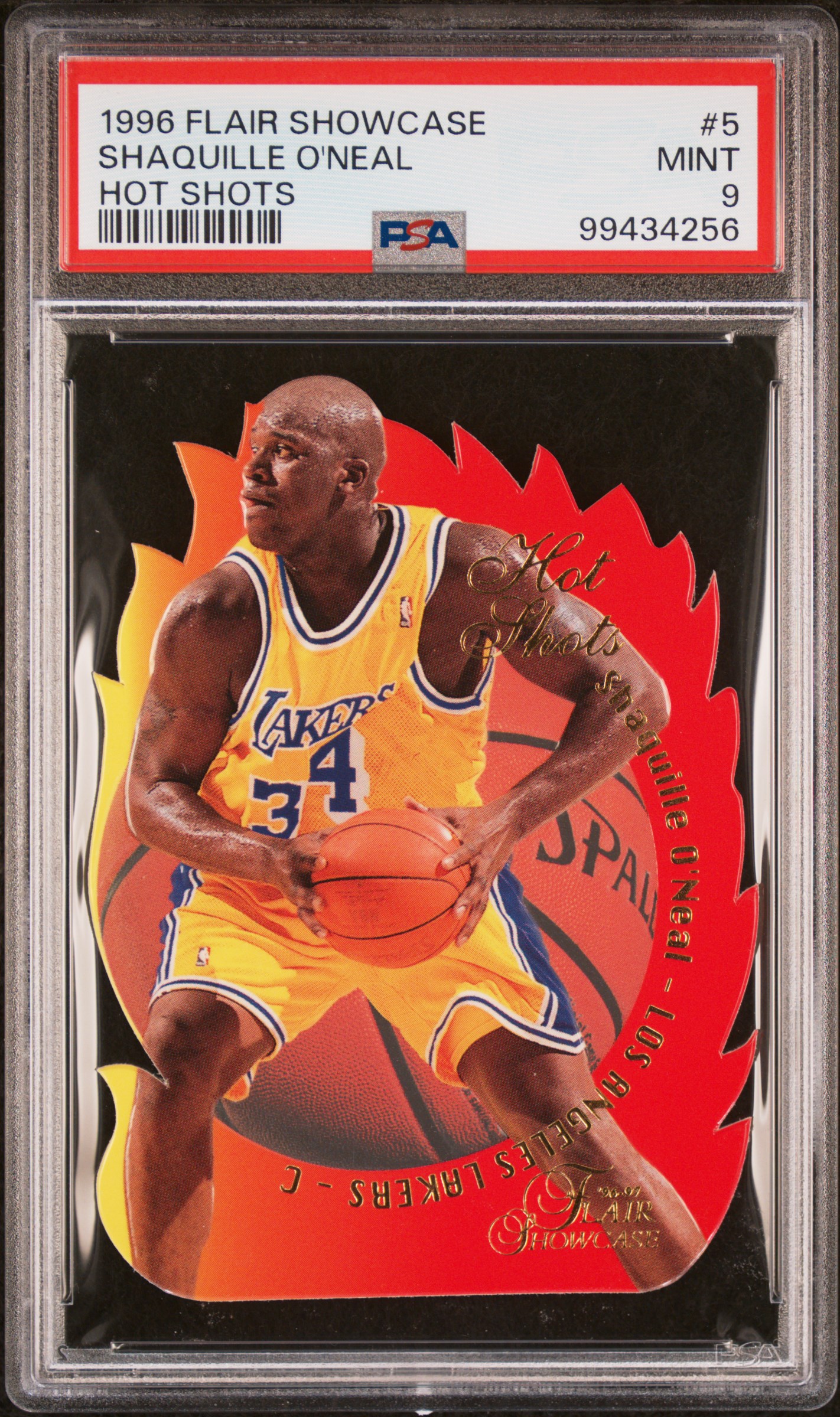 1996 SHAQUILLE O'NEAL FLAIR SHOWCASE HOT SHOTS HOT SHOTS PSA 9 | Veriswap