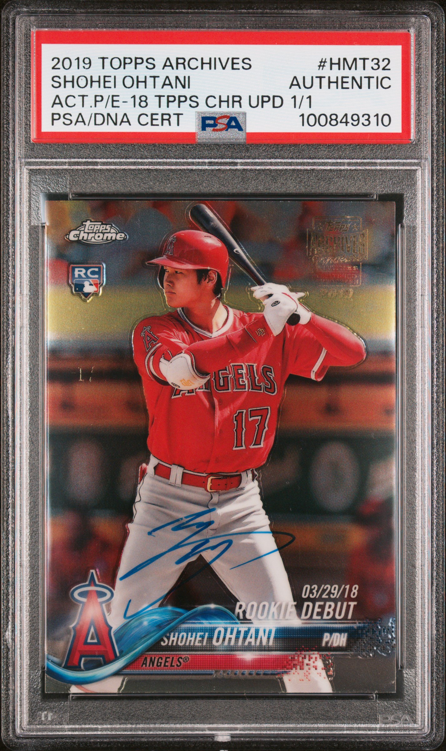 2019 SHOHEI OHTANI TOPPS ARCHIVES SIGNATURE SERIES ACTIVE PLAYERS ...