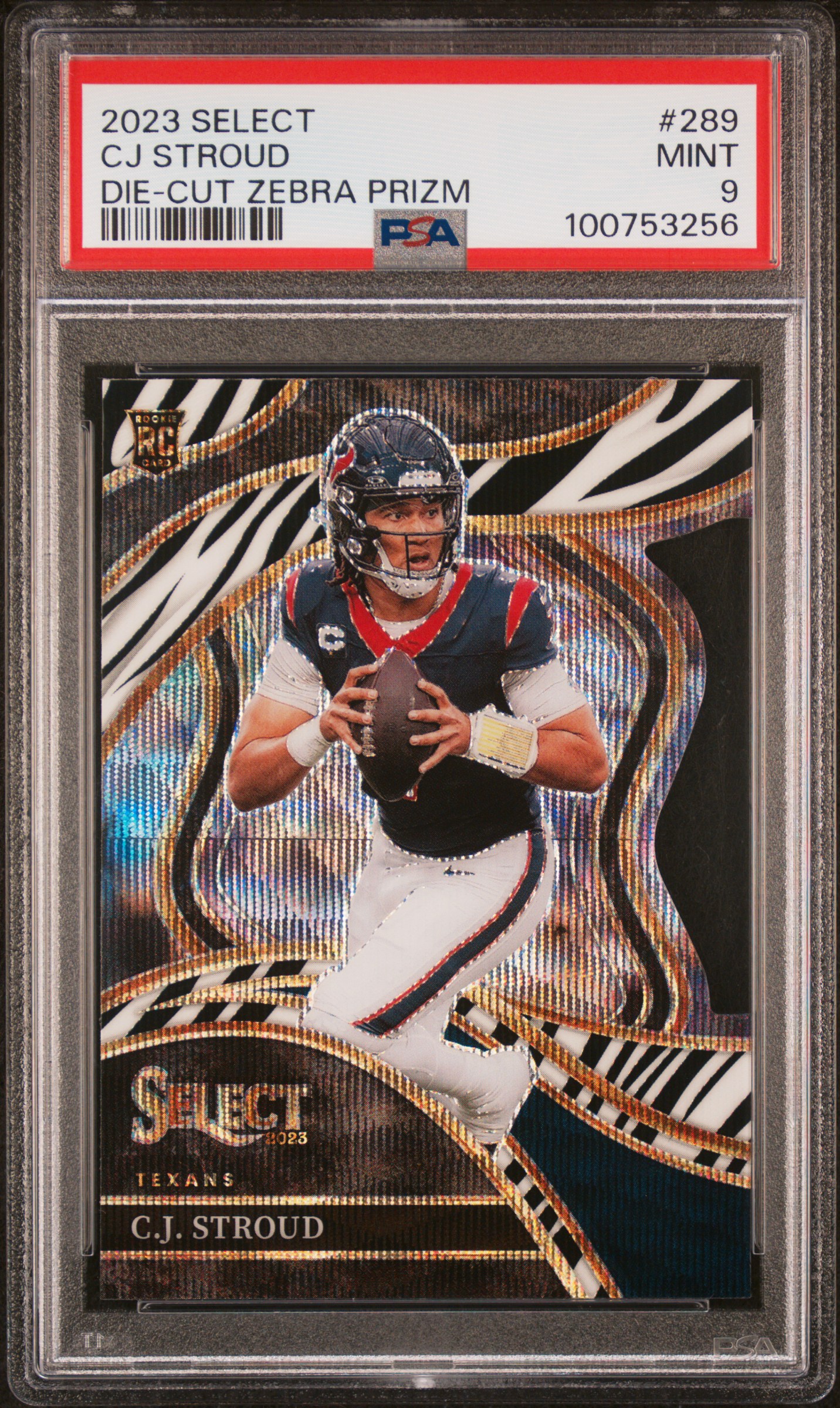 2023 CJ STROUD PANINI SELECT DIE-CUT ZEBRA PRIZM | Veriswap