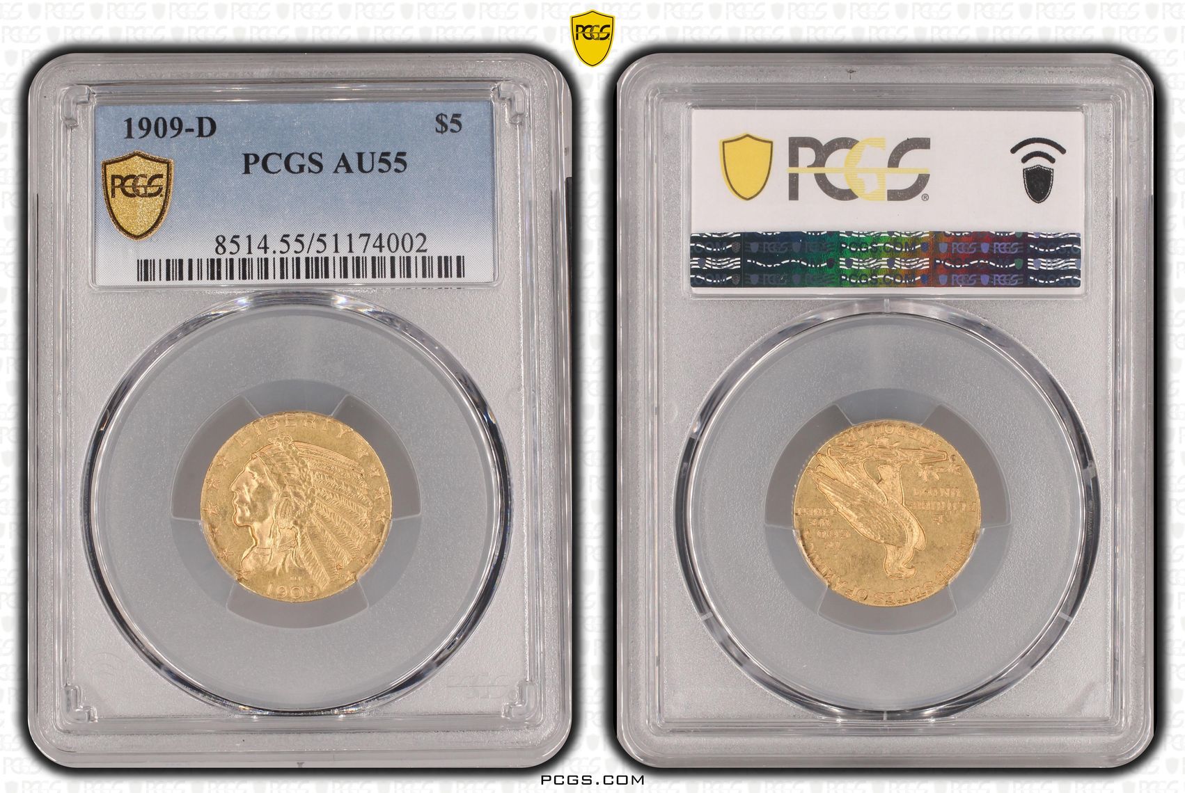 PCGS Certificate Verification Coin Details for Cert #51174002
