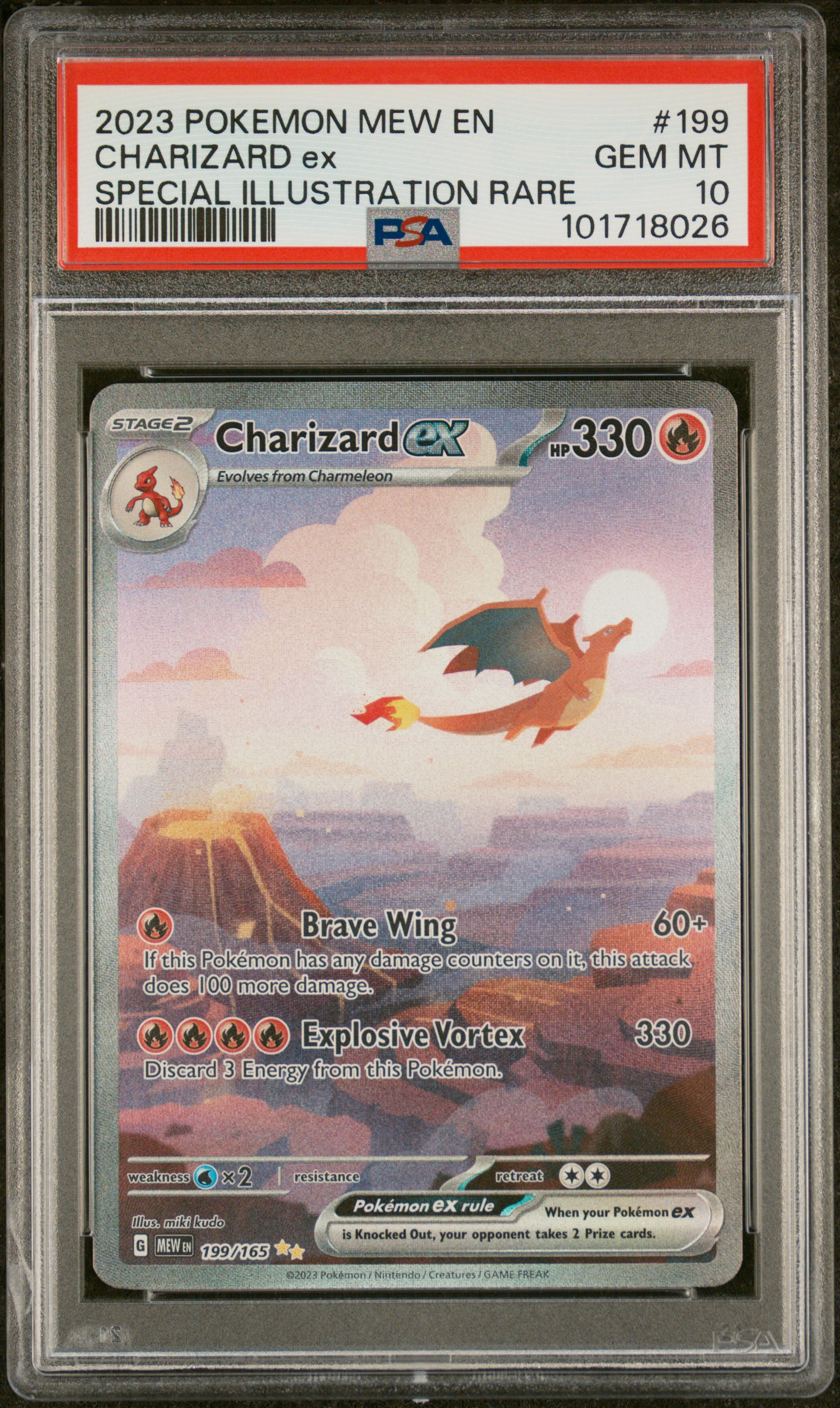 2023 CHARIZARD ex POKEMON MEW EN-151 SPECIAL ILLUSTRATION RARE PSA 10 ...