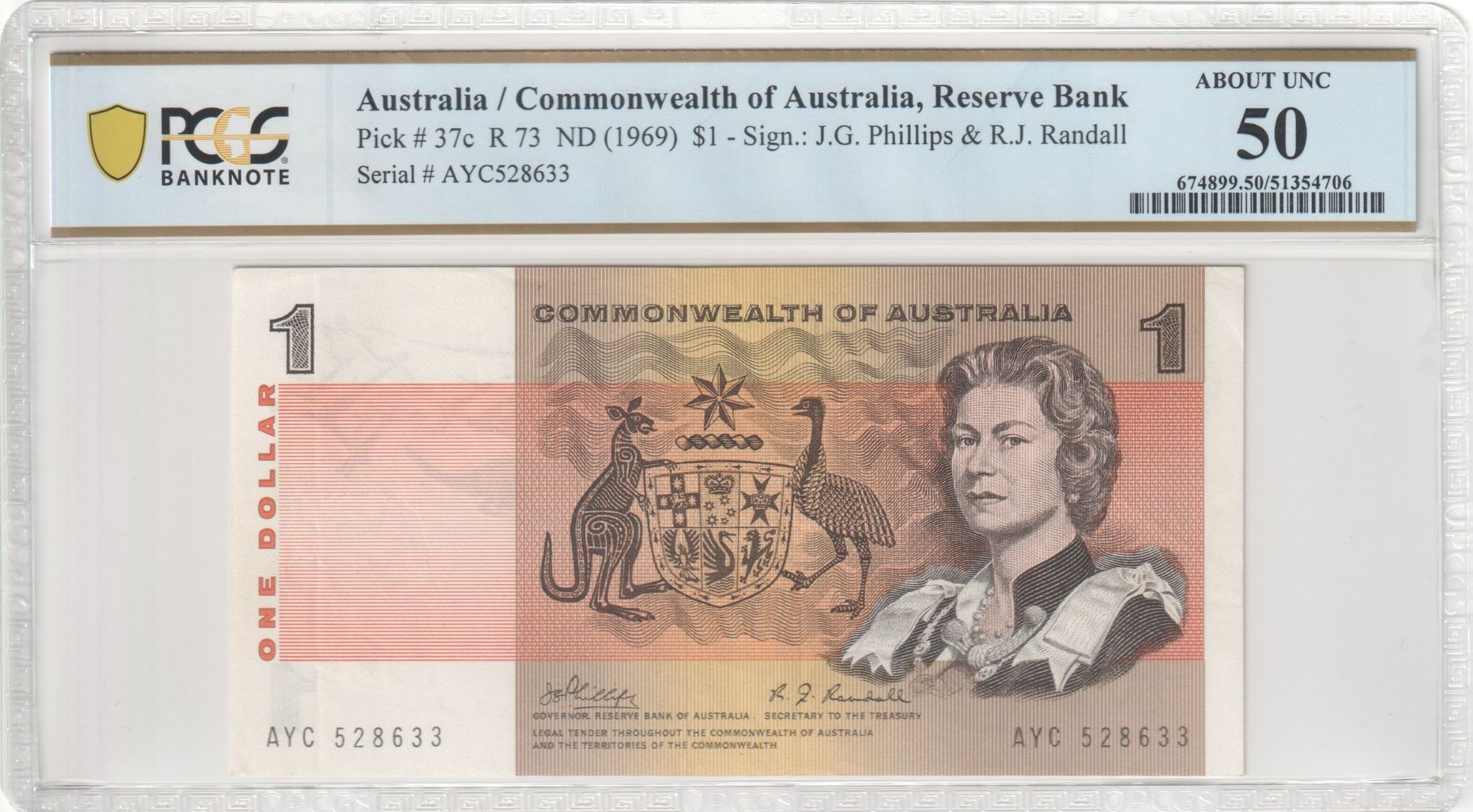 PCGS Certificate Verification Banknote Details for Cert #51354706