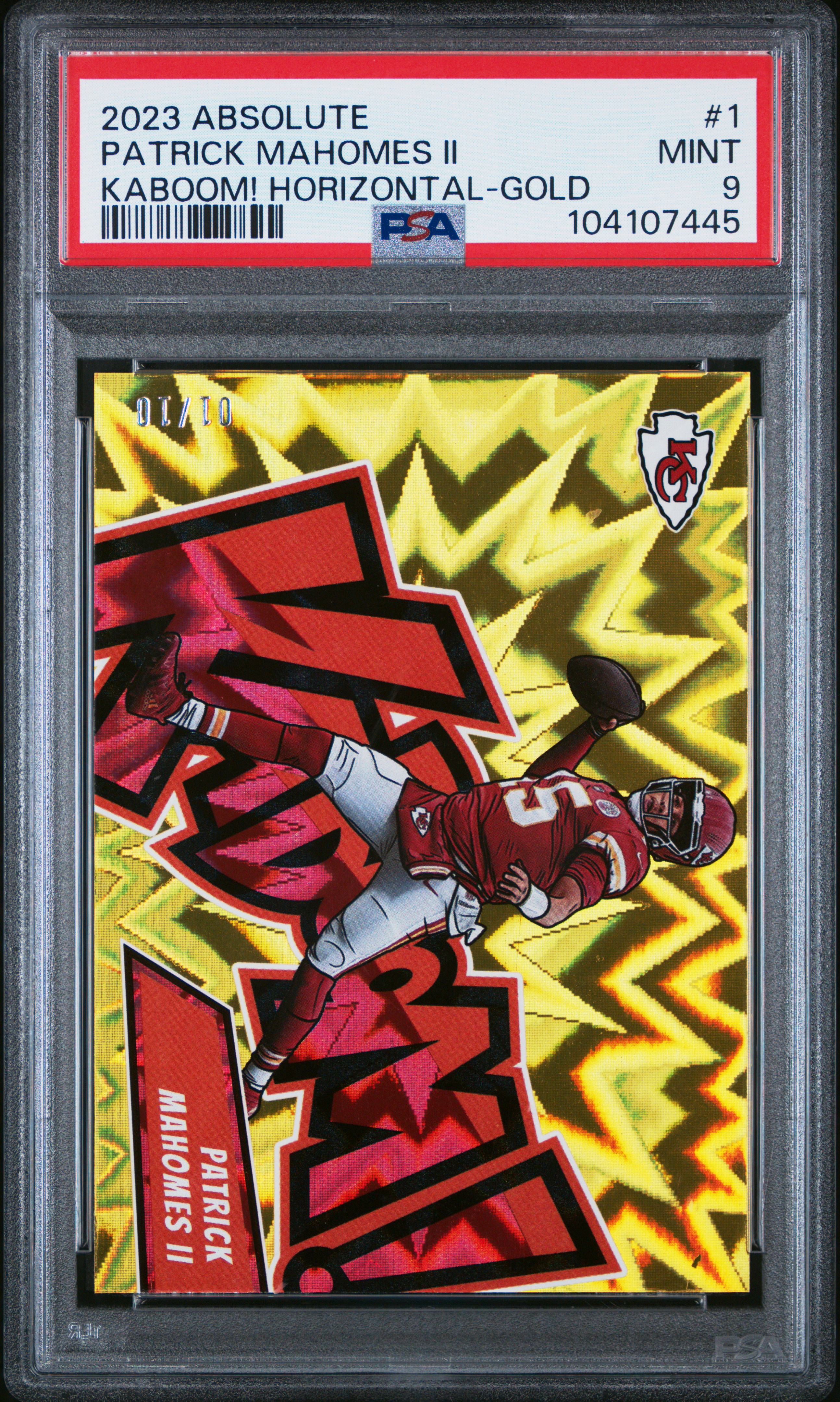2023 PATRICK MAHOMES II PANINI ABSOLUTE KABOOM! HORIZONTAL KABOOM ...