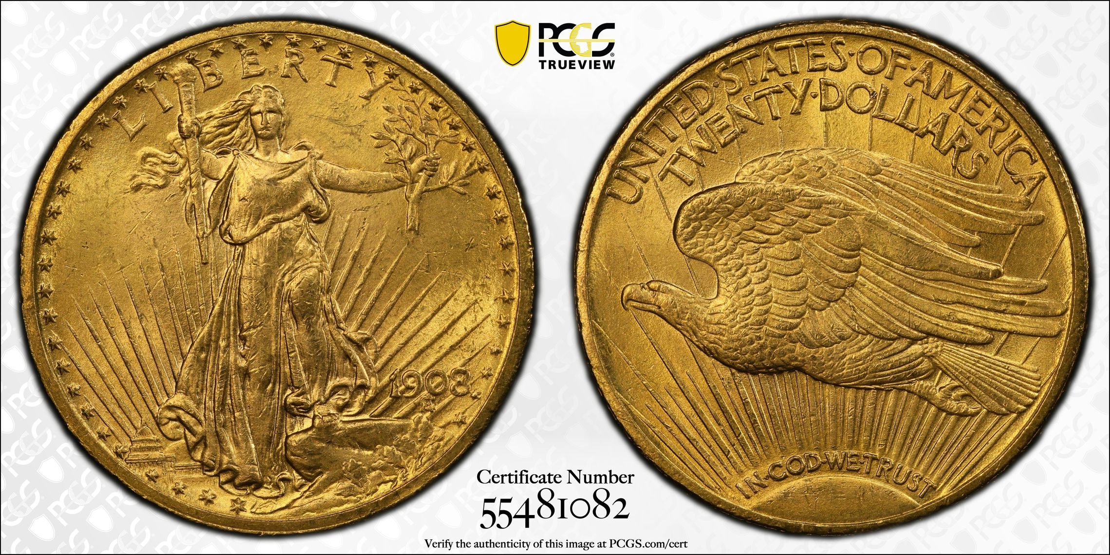 PCGS Certificate Verification Coin Details for Cert #55481082
