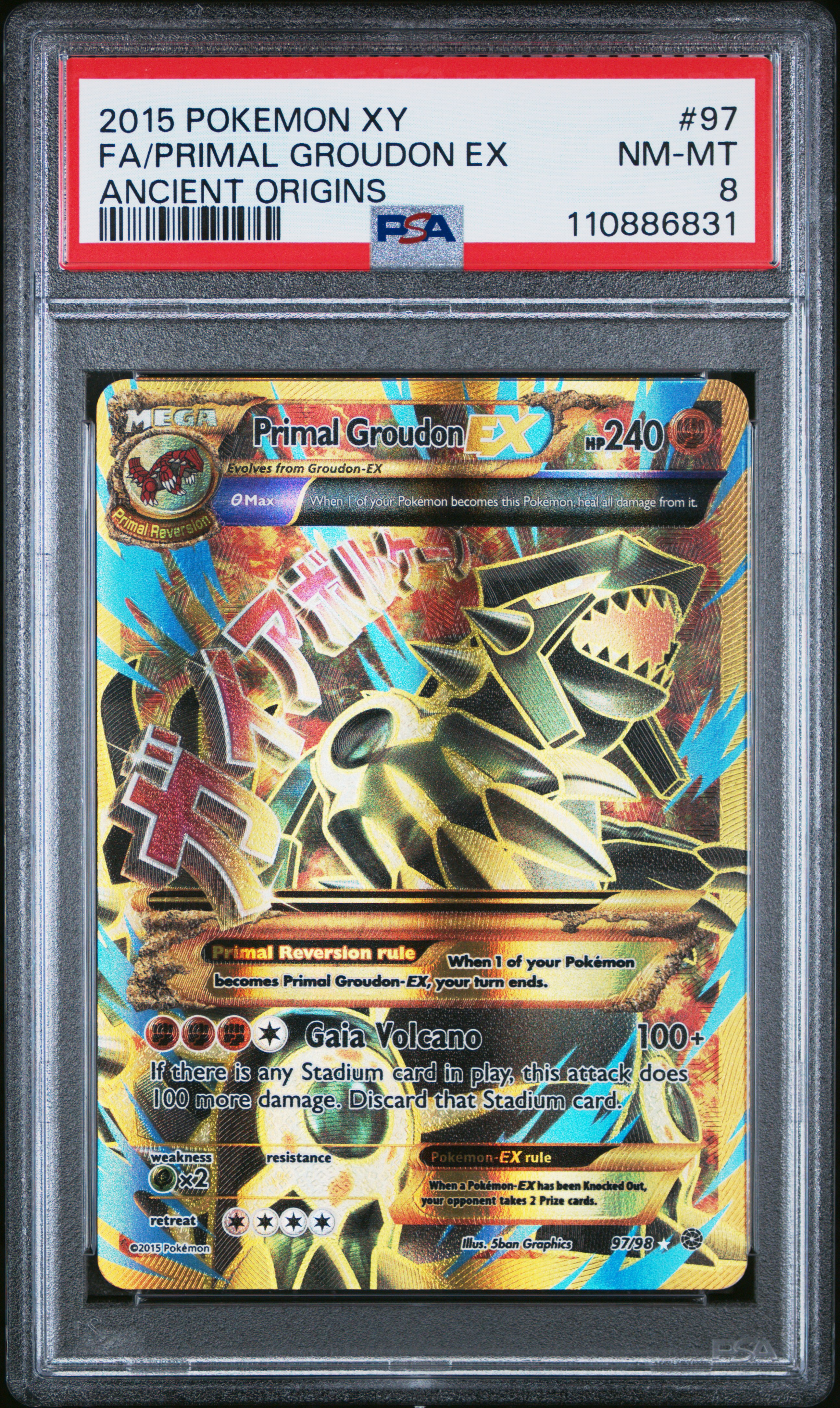2015 FA/PRIMAL GROUDON EX POKEMON XY ANCIENT ORIGINS ANCIENT ORIGINS ...