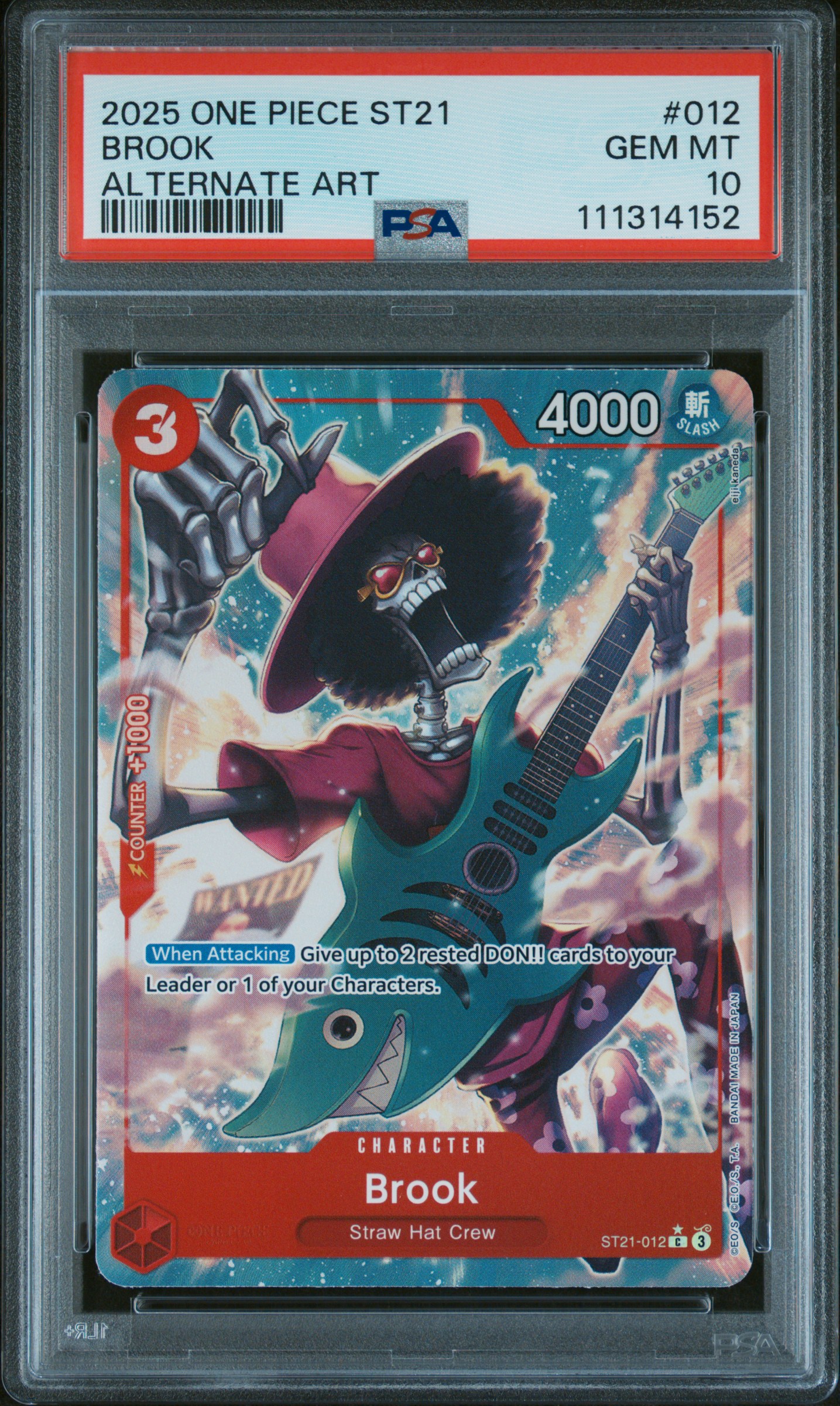 2025 BROOK ONE PIECE STARTER DECK ST21-EX GEAR 5 ALTERNATE ART PSA 10 ...