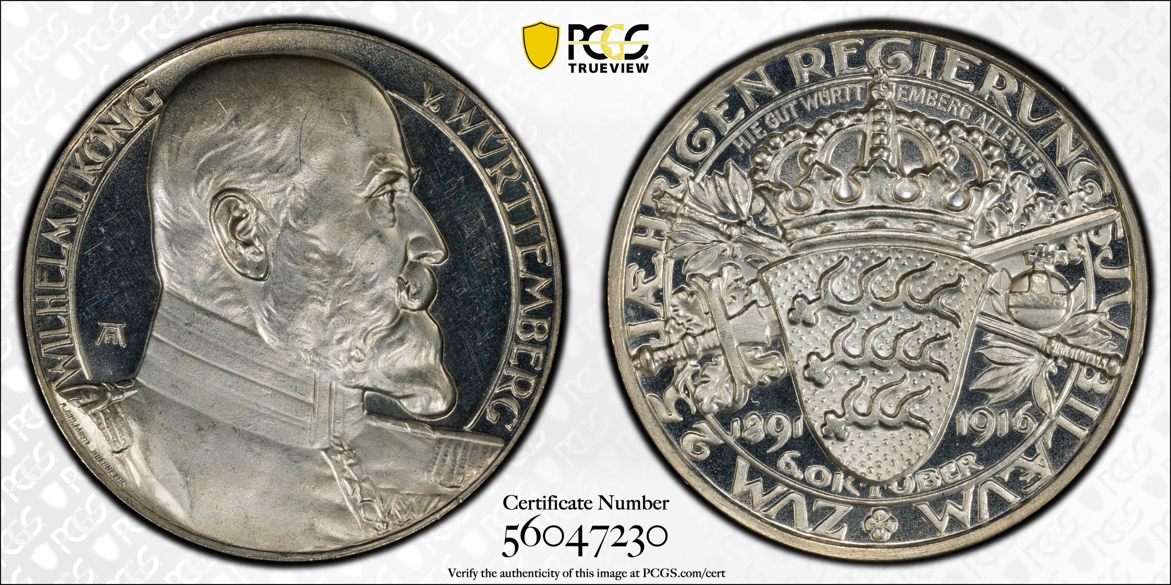 PCGS Certificate Verification Coin Details for Cert #56047230