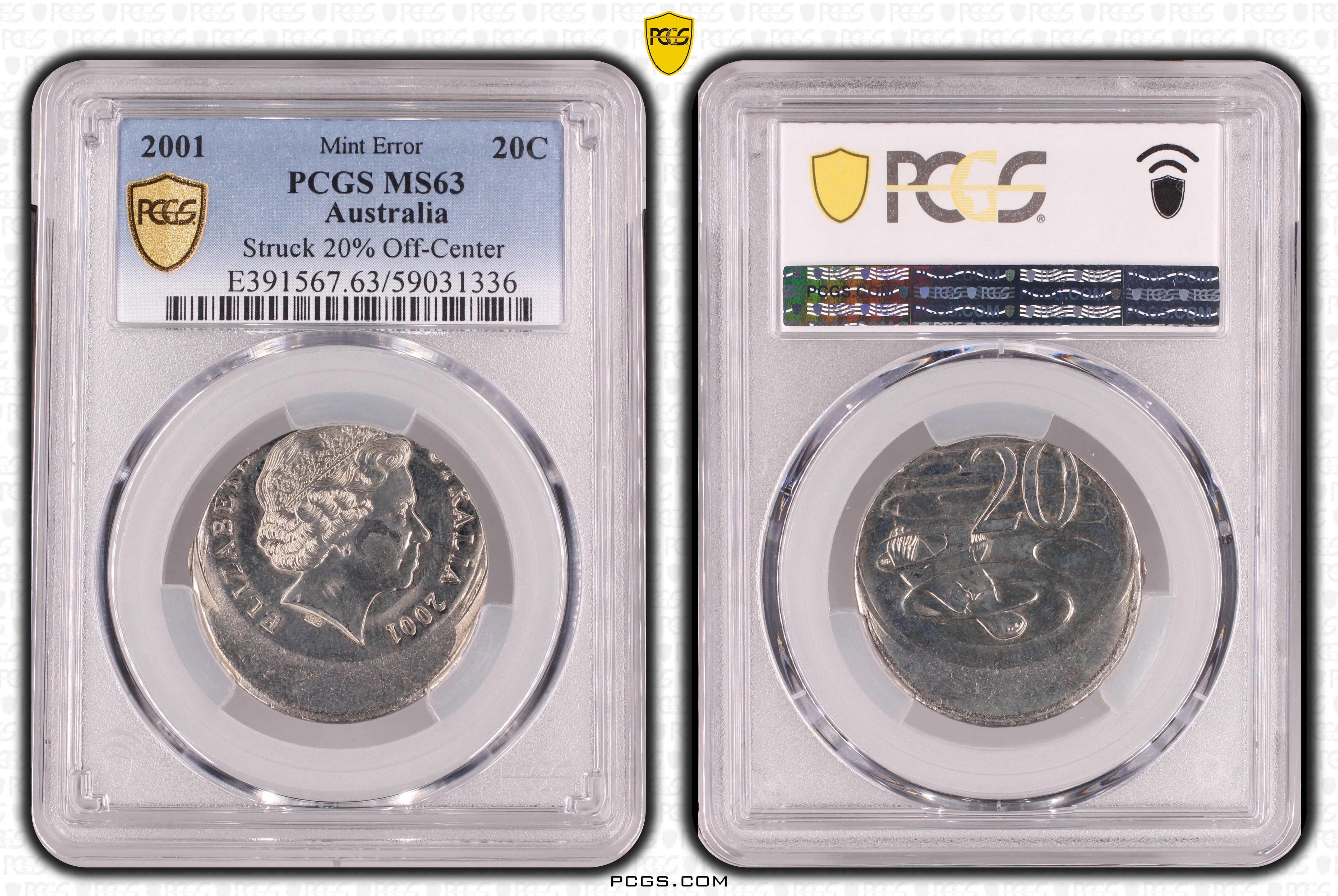 PCGS Certificate Verification Coin Details for Cert #59031336