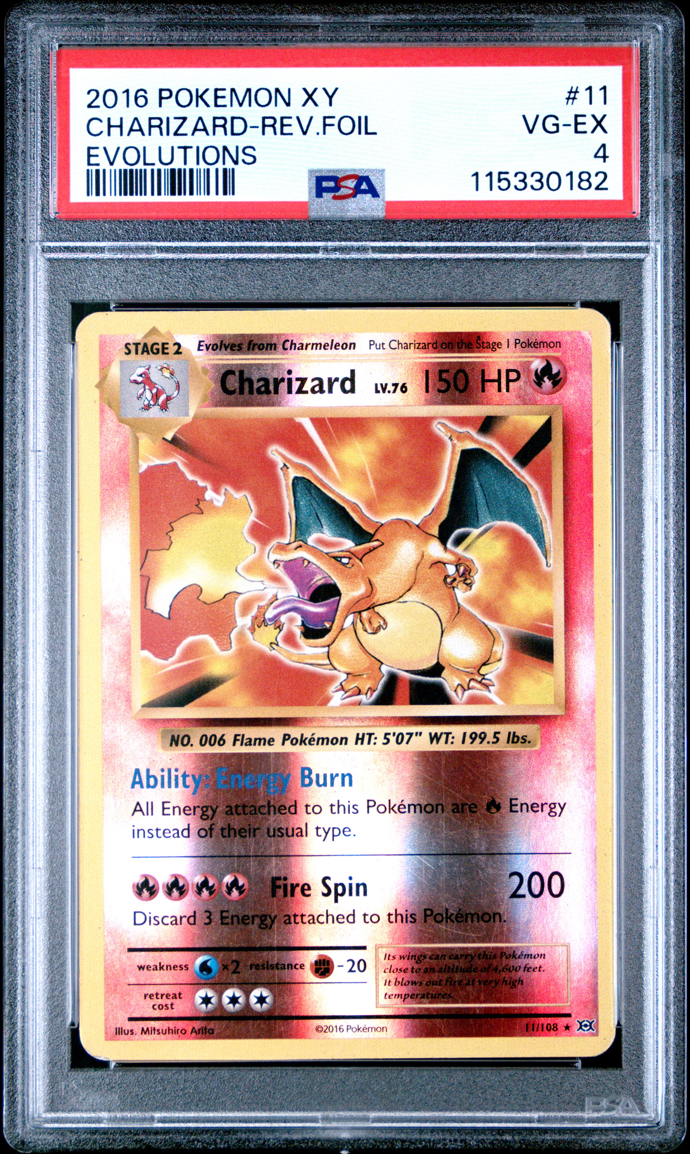 2016 CHARIZARD-REV.FOIL POKEMON XY EVOLUTIONS EVOLUTIONS | Veriswap