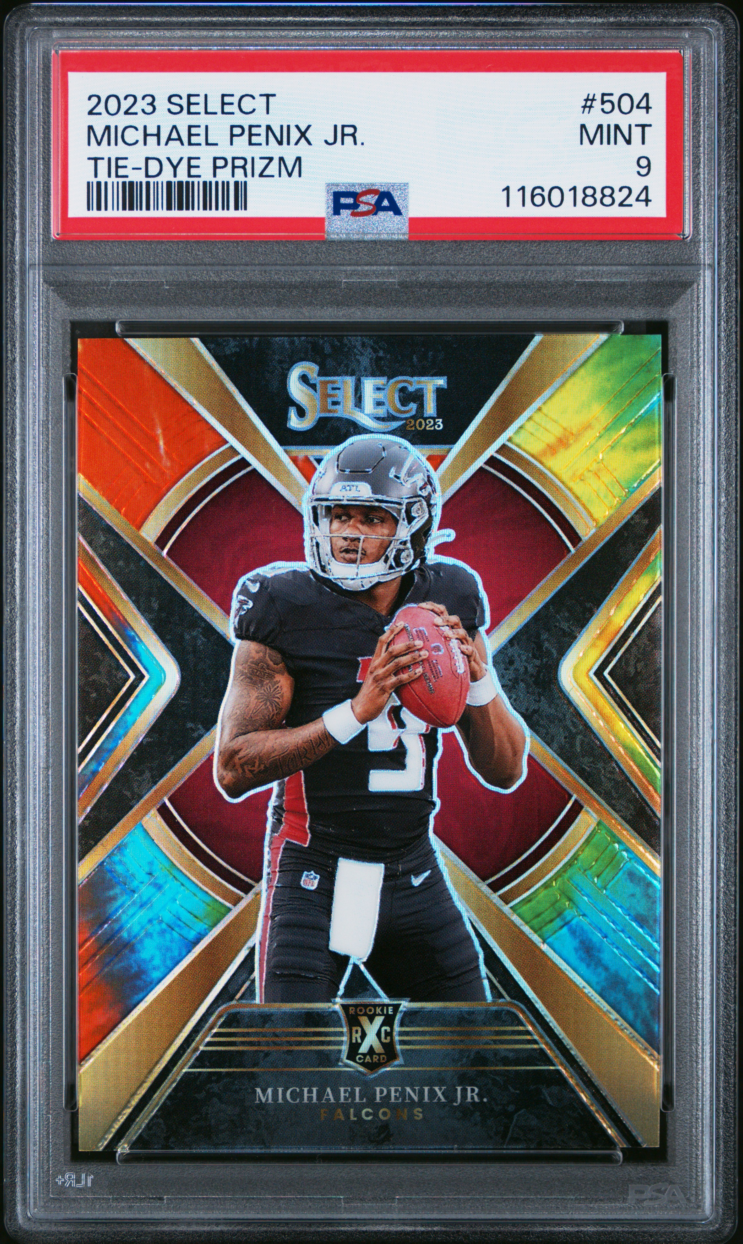 2023 MICHAEL PENIX JR. PANINI SELECT TIE-DYE PRIZM PSA 9 | Veriswap