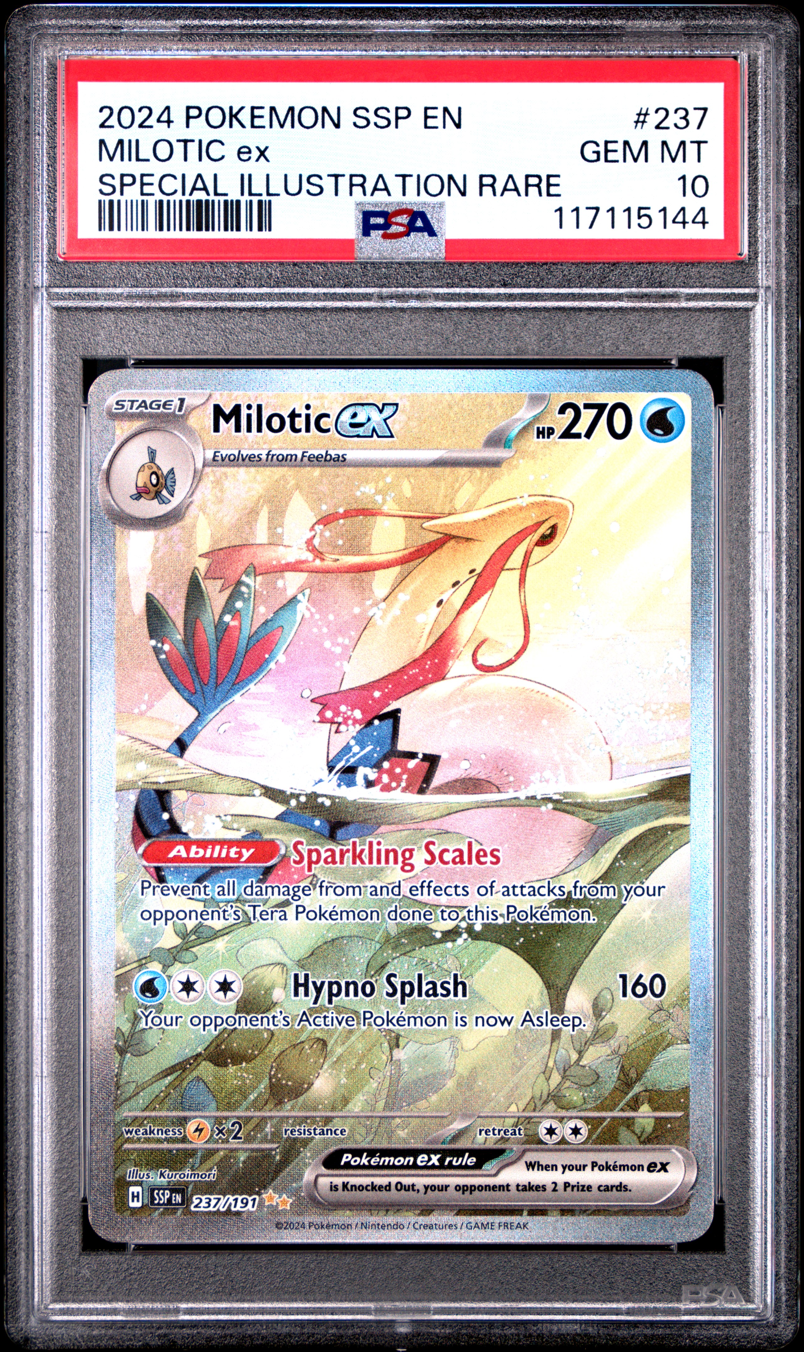 2024 MILOTIC ex POKEMON SSP EN-SURGING SPARKS SPECIAL ILLUSTRATION RARE ...