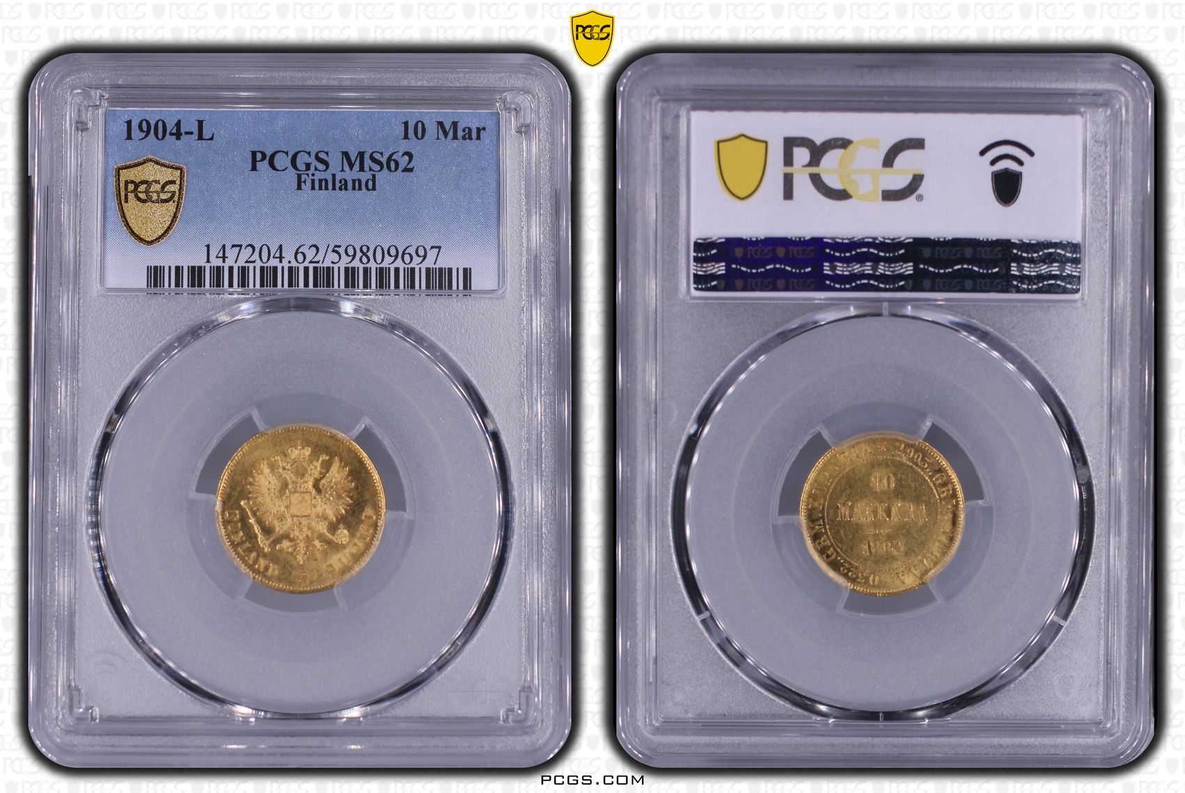 PCGS Certificate Verification Coin Details for Cert #59809697