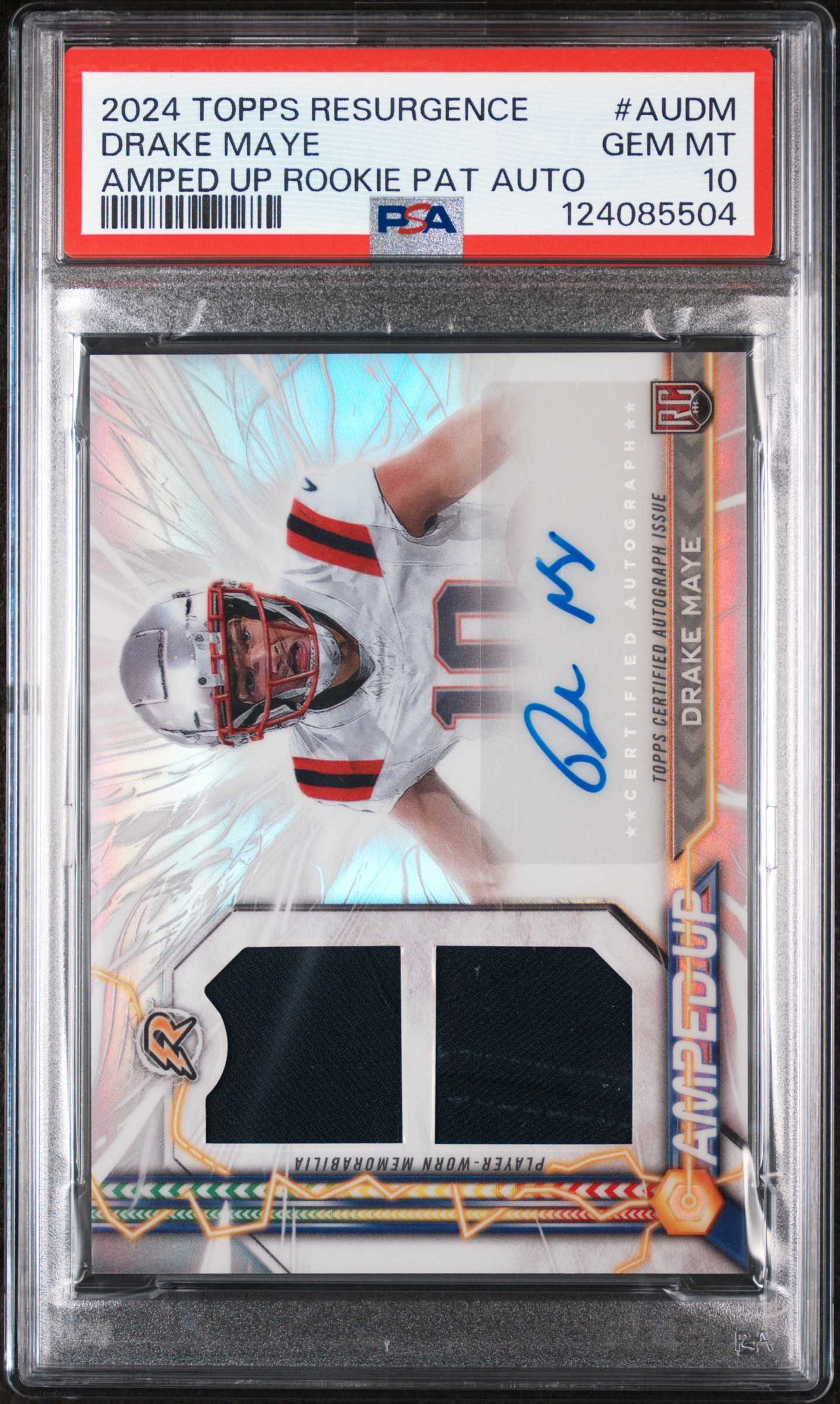 2024 TOPPS RESURGENCE AMPED UP ROOKIE PATCH AUTOGRAPHS 🔴 DRAKE MAYE PSA ...