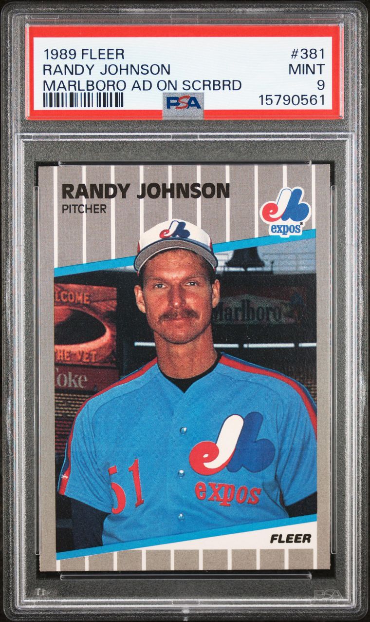 Variations Showcase Image Gallery: Randy Johnson Marlboro Error Cards