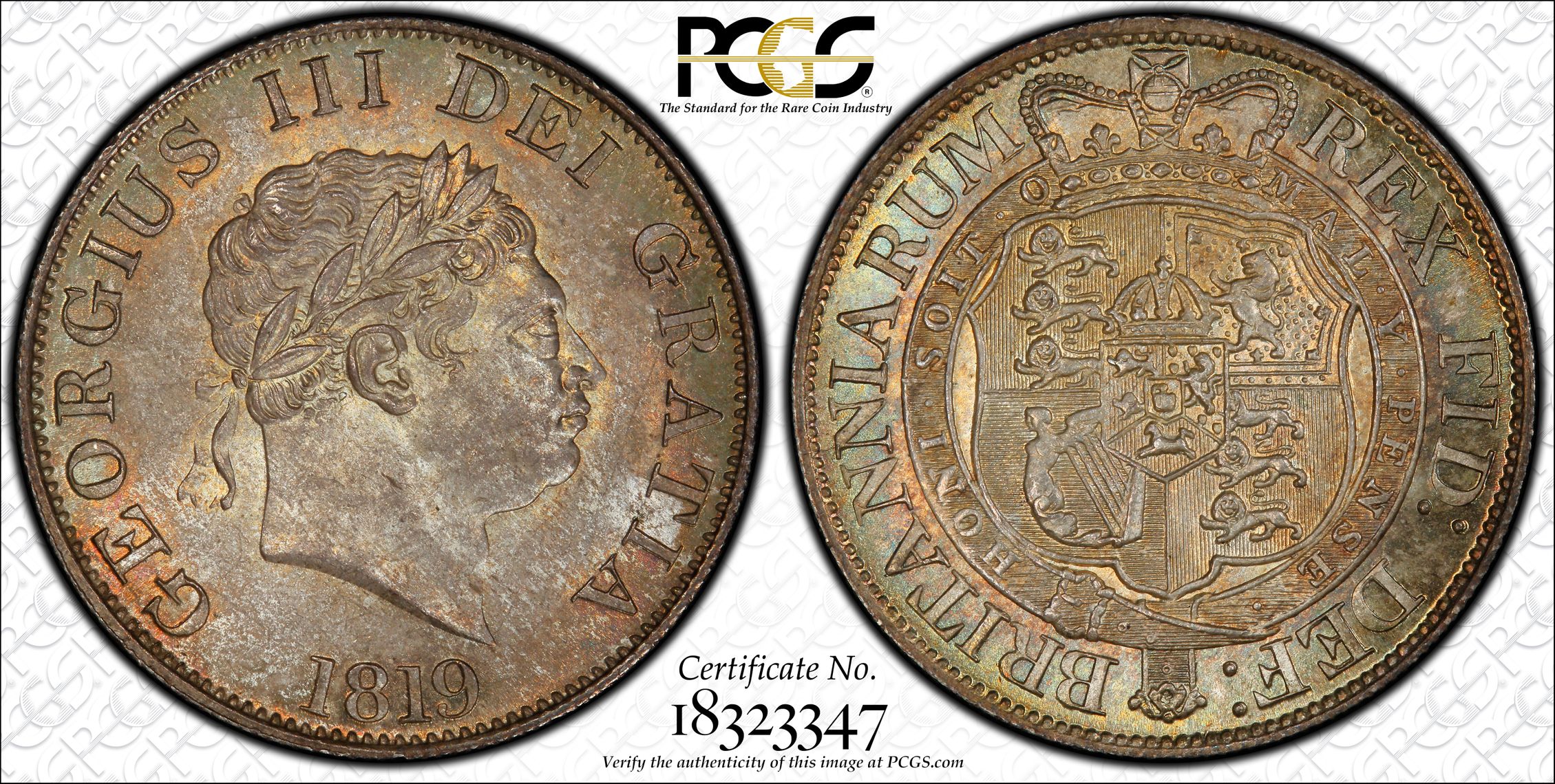 PCGS Certificate Verification Coin Details for Cert #18323347