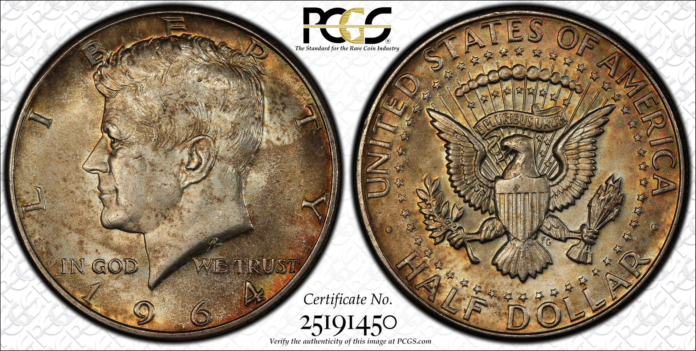 PCGS Certificate Verification Coin Details for Cert #25191450