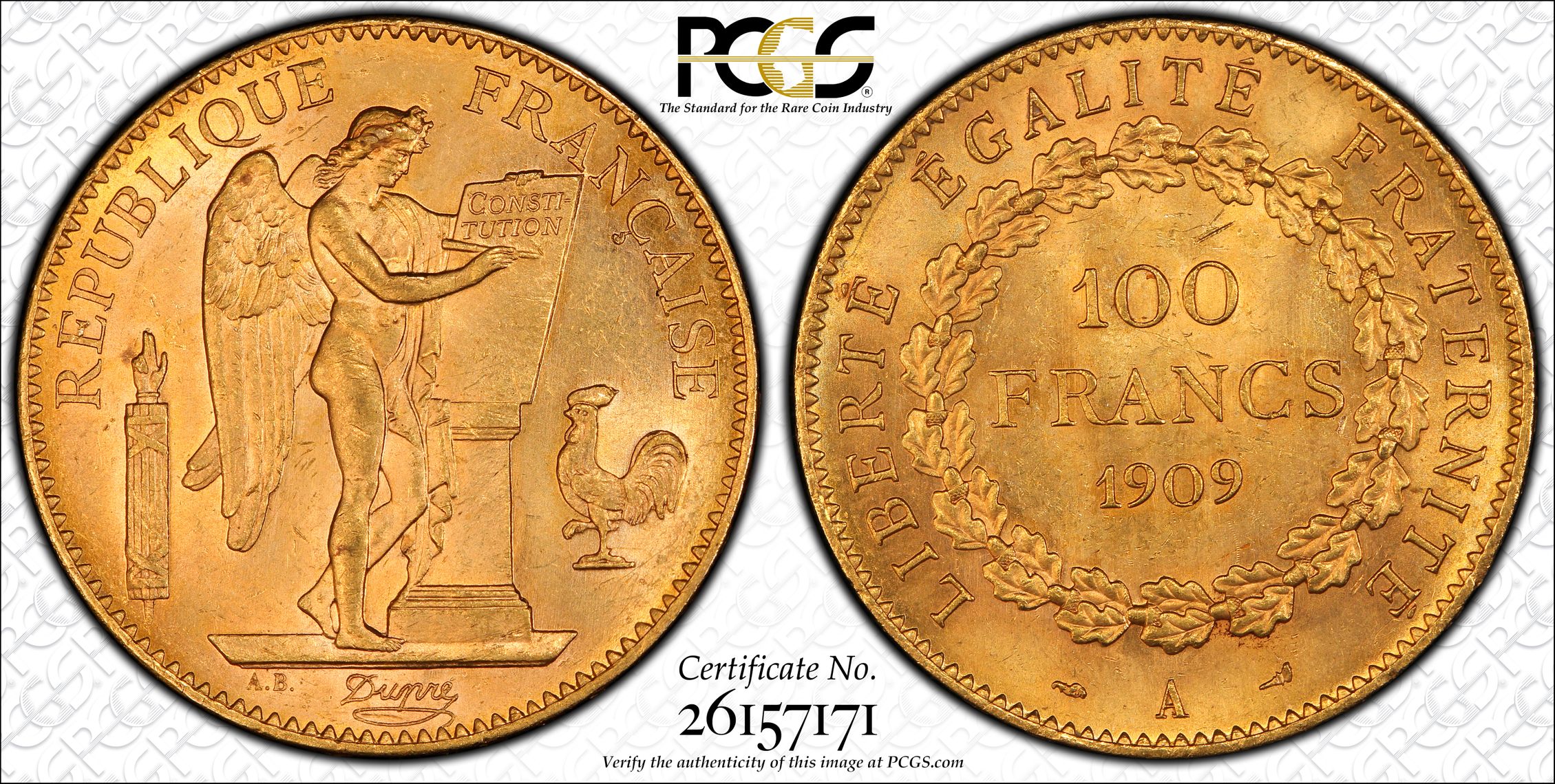 PCGS Certificate Verification Coin Details for Cert #26157171