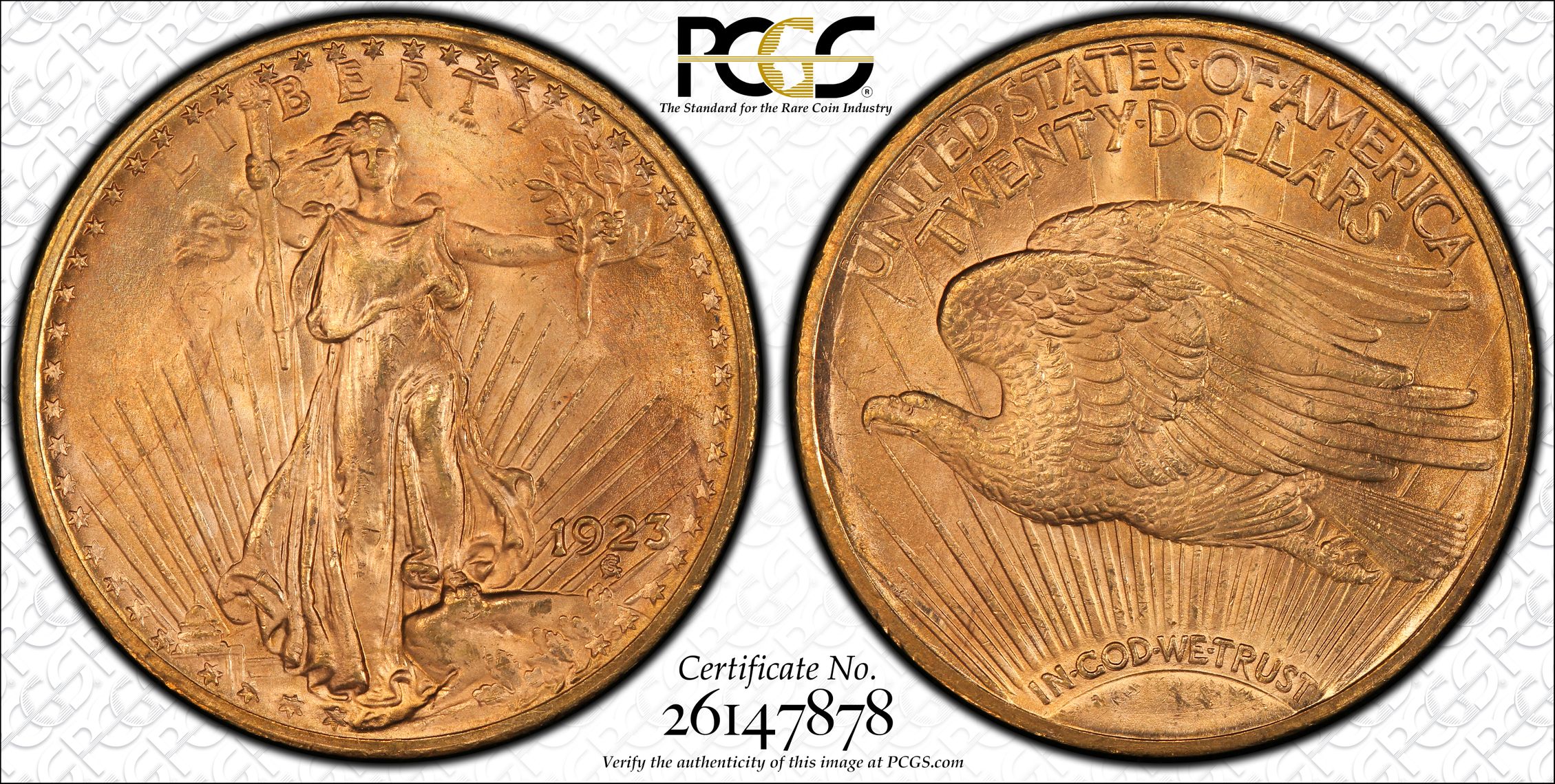 PCGS Certificate Verification Coin Details for Cert #26147878