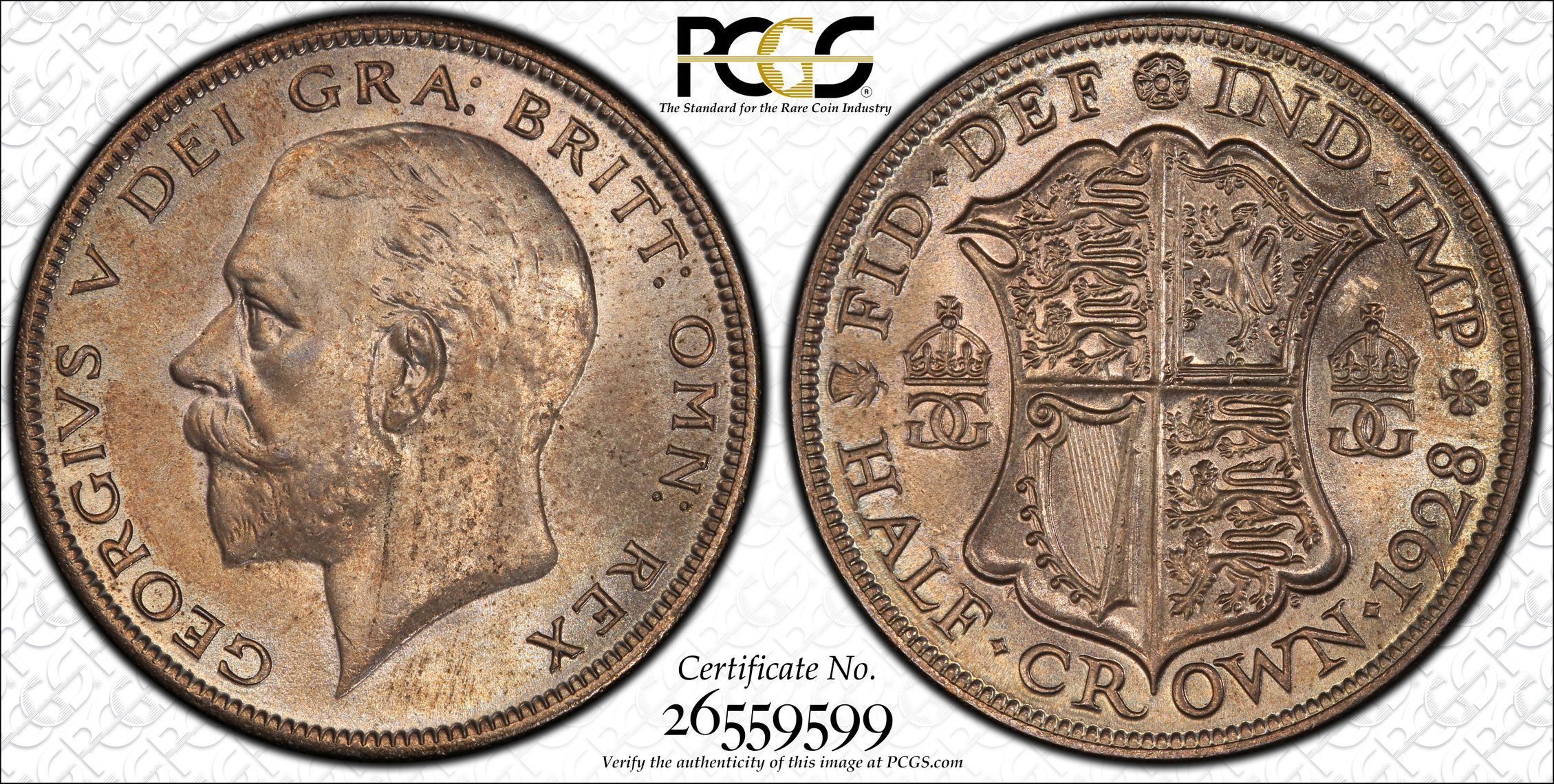 PCGS Certificate Verification Coin Details for Cert #26559599