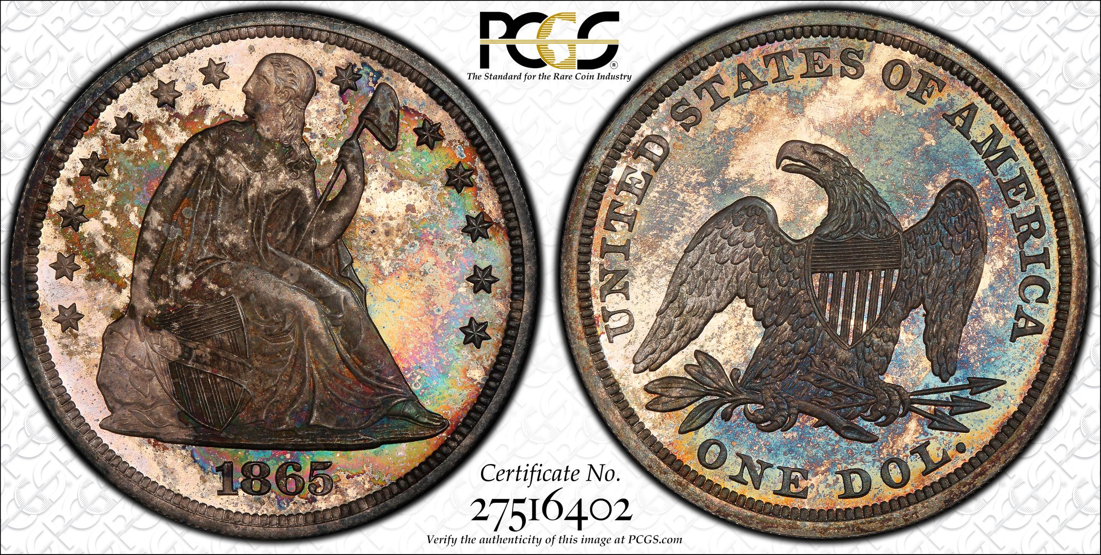 PCGS Certificate Verification Coin Details for Cert #27516402