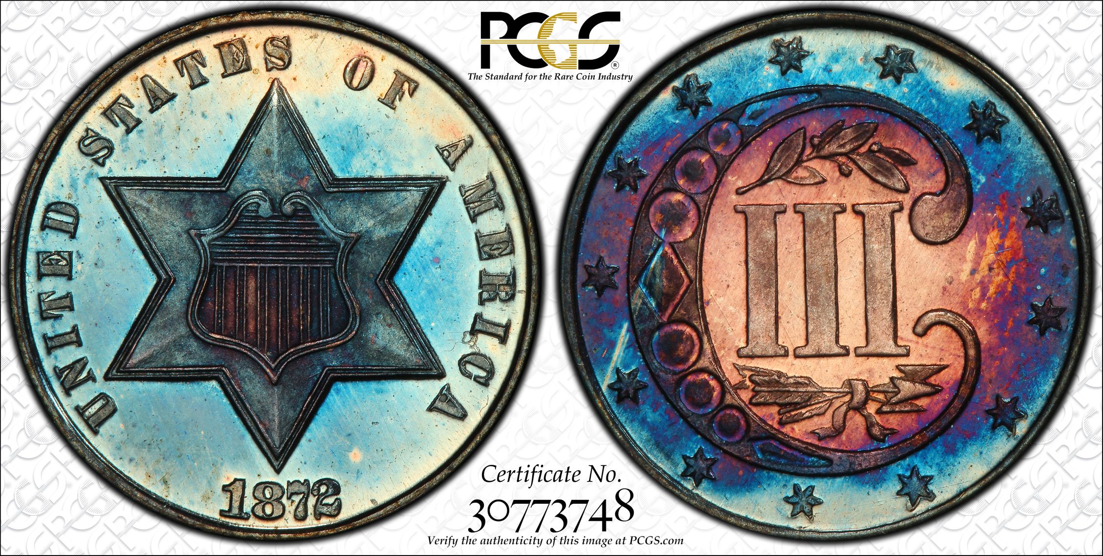 PCGS Certificate Verification Coin Details for Cert #30773748