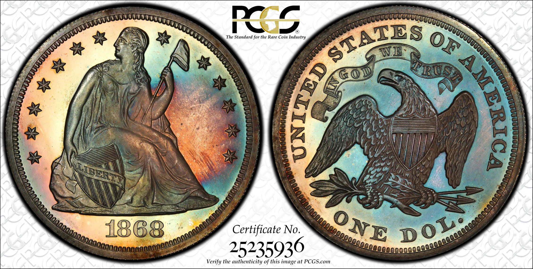 PCGS Certificate Verification Coin Details for Cert #25235936