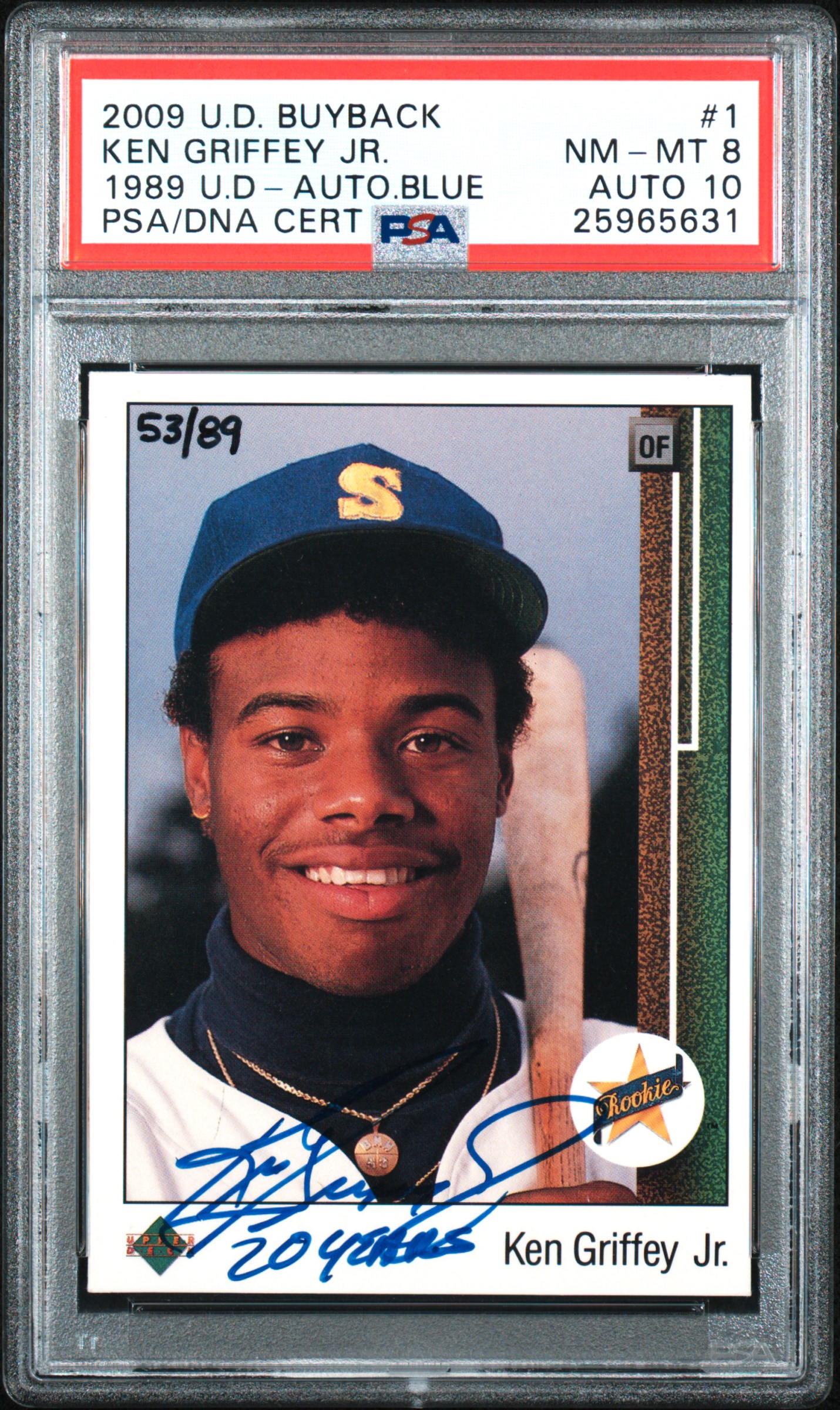 2009 KEN GRIFFEY JR. UPPER DECK BUYBACK AUTOGRAPH 1989 U.D-AUTO.BLUE ...