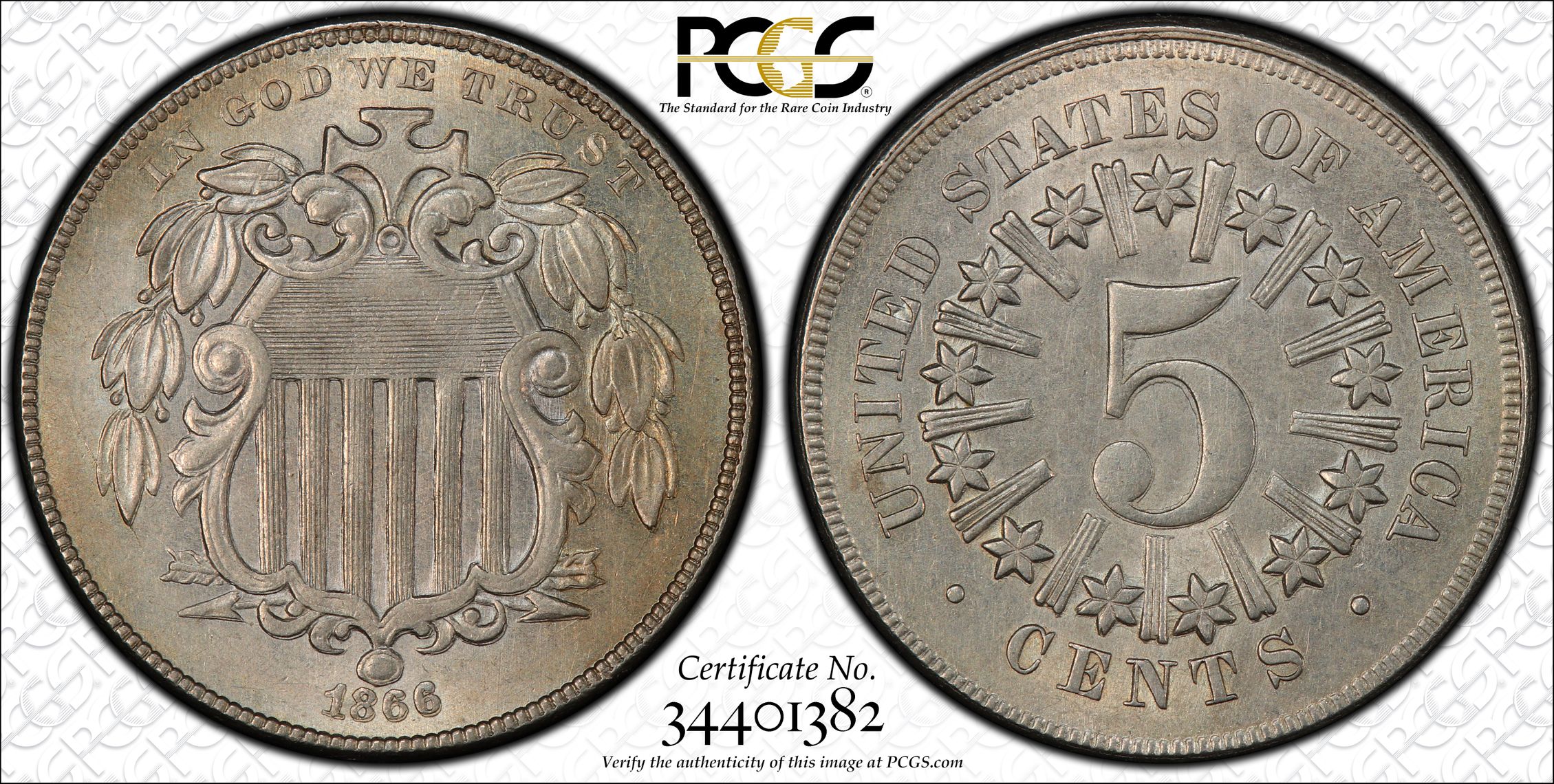 PCGS Certificate Verification Coin Details for Cert #34401382