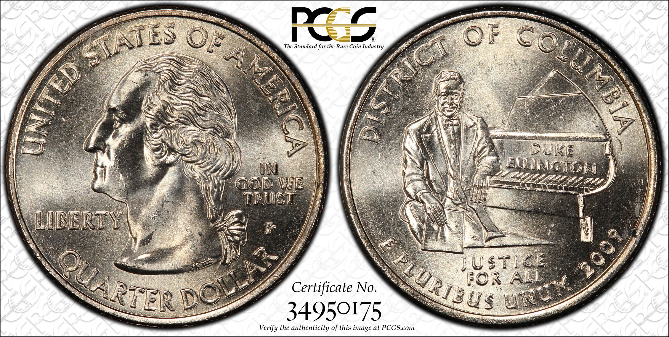 PCGS Certificate Verification Coin Details for Cert #34950175