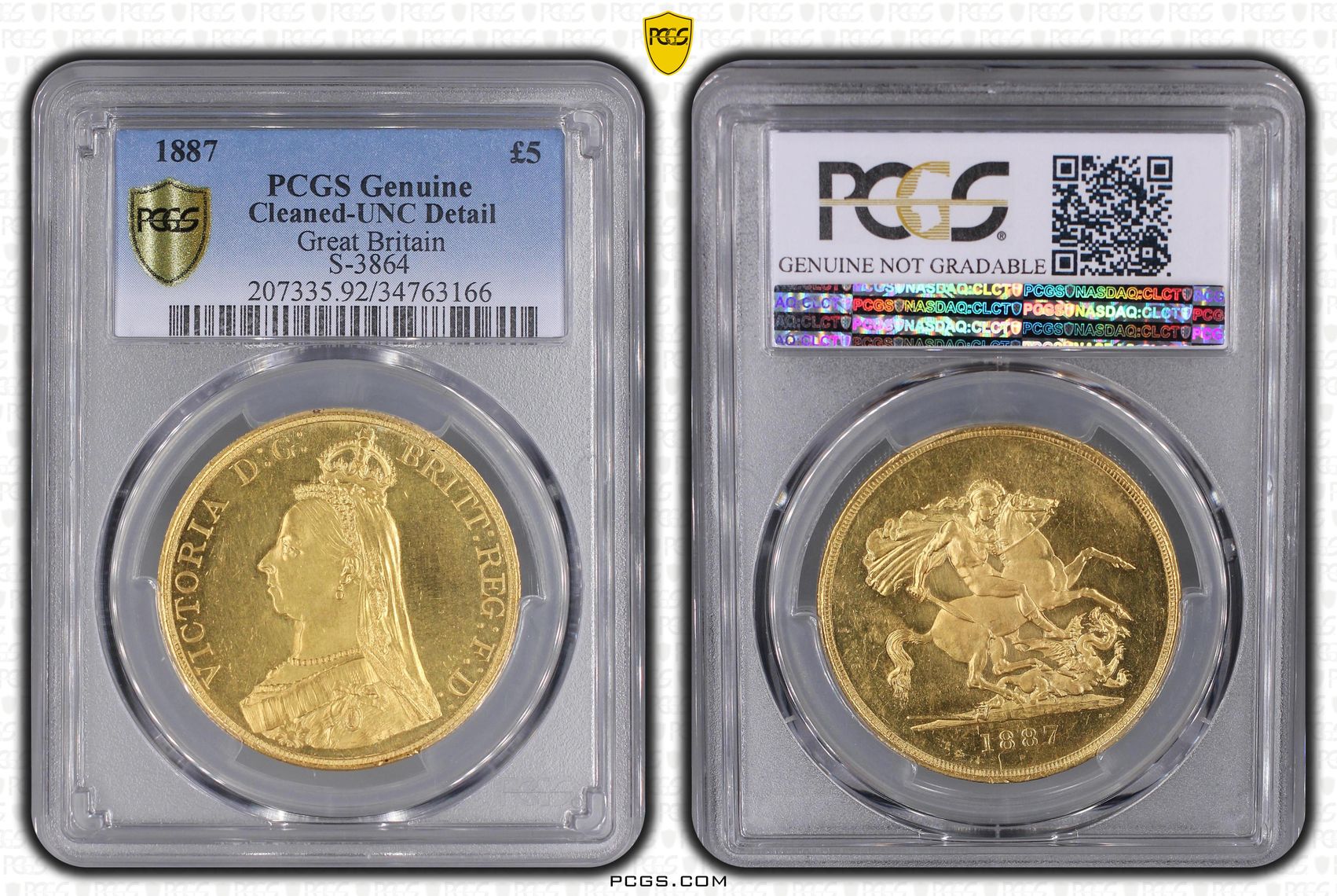 PCGS Certificate Verification Coin Details for Cert #34763166
