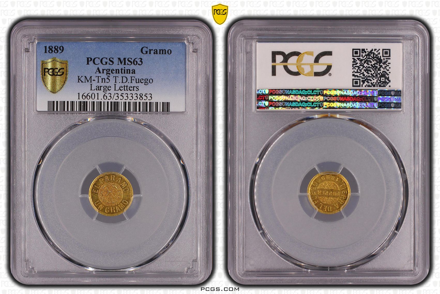 PCGS Certificate Verification Coin Details for Cert #35333853
