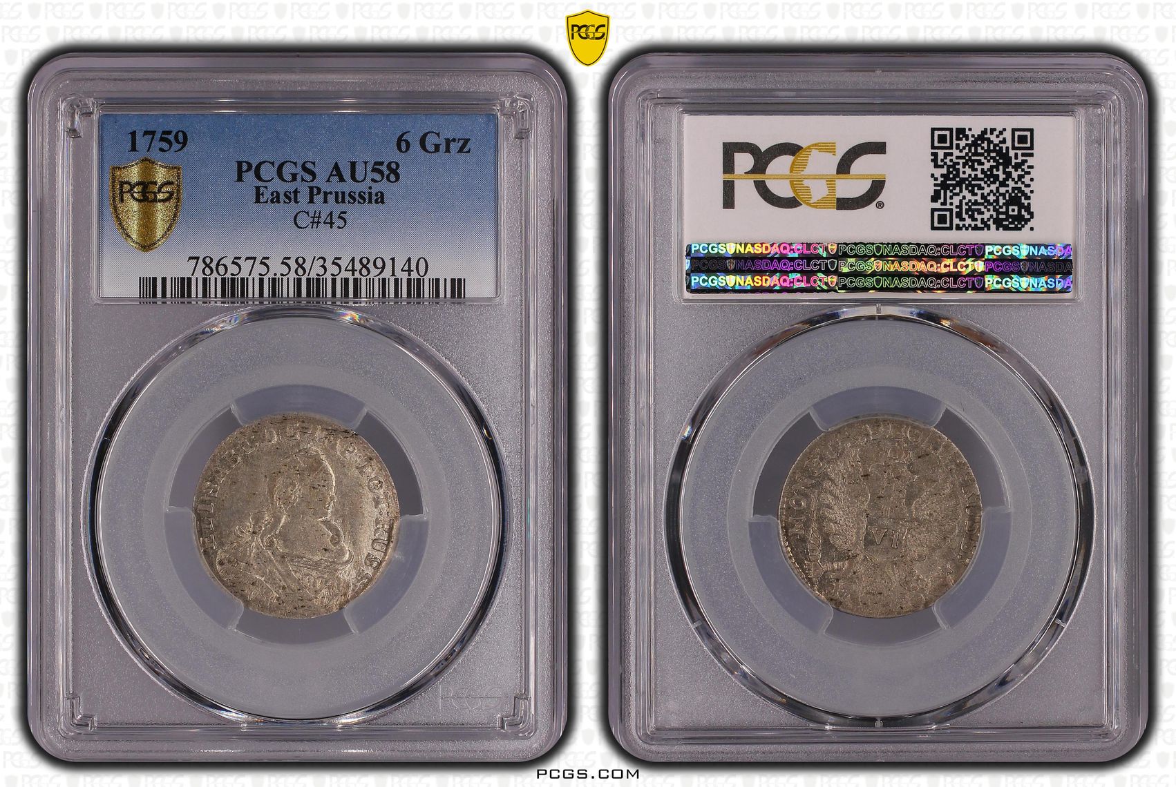 PCGS Certificate Verification Coin Details for Cert #35489140