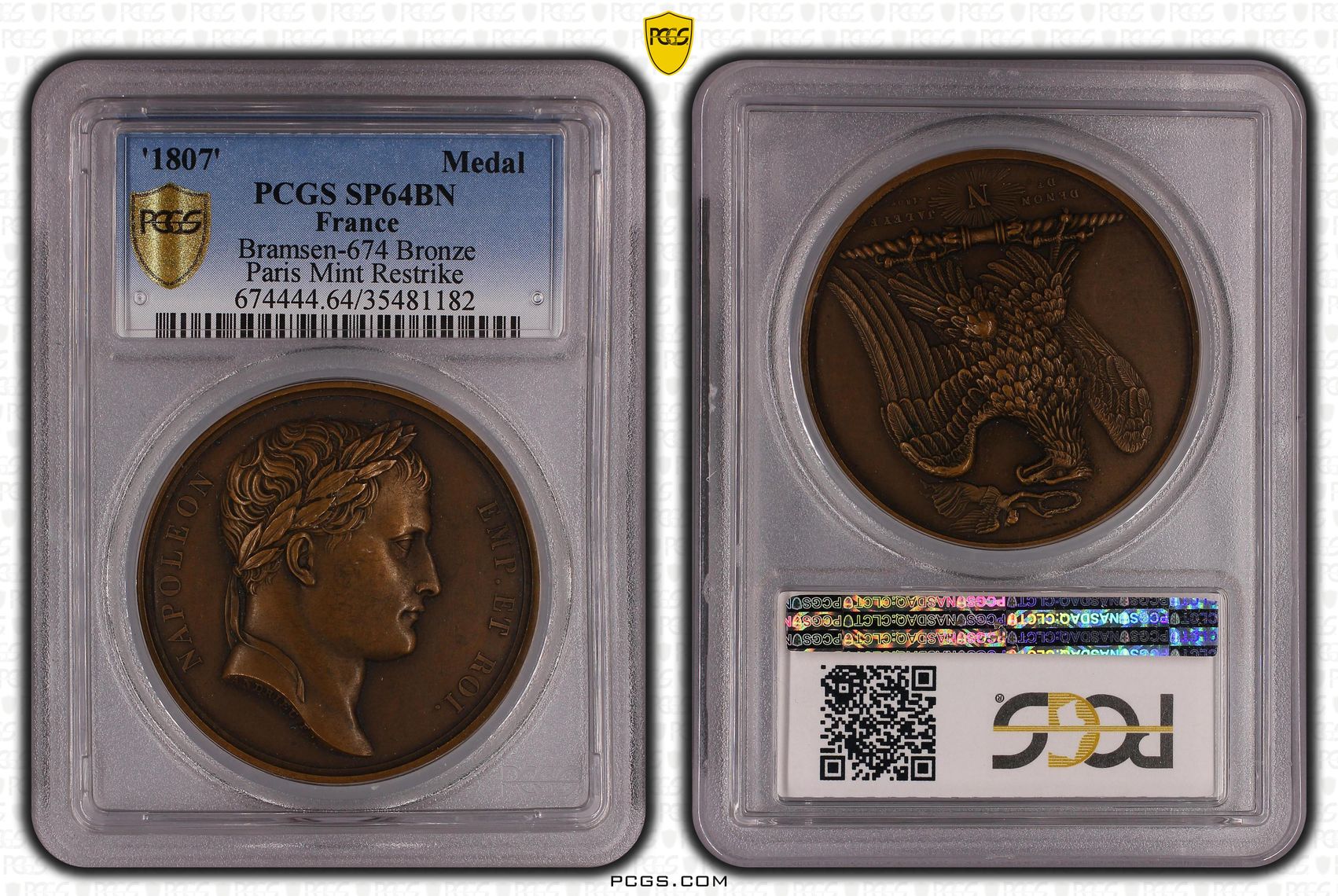 PCGS Certificate Verification Coin Details for Cert #35481182