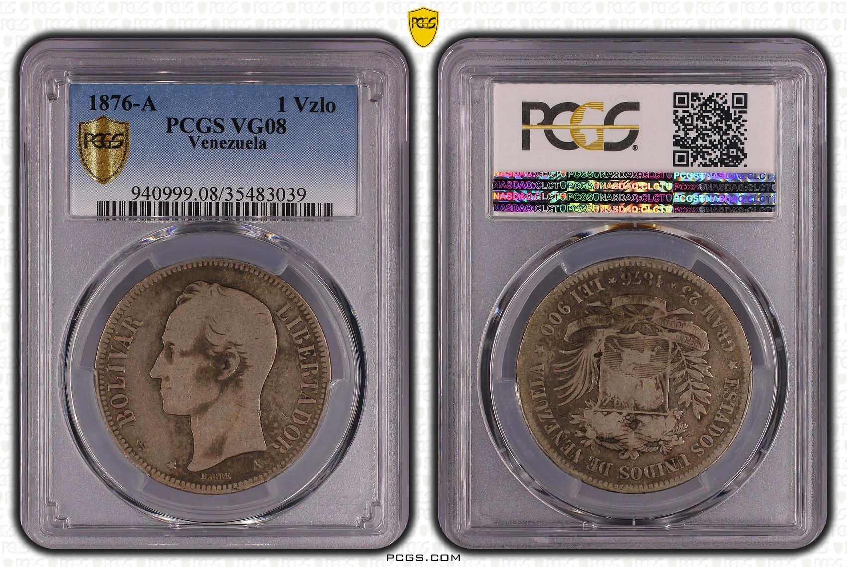 PCGS Certificate Verification Coin Details for Cert #35483039
