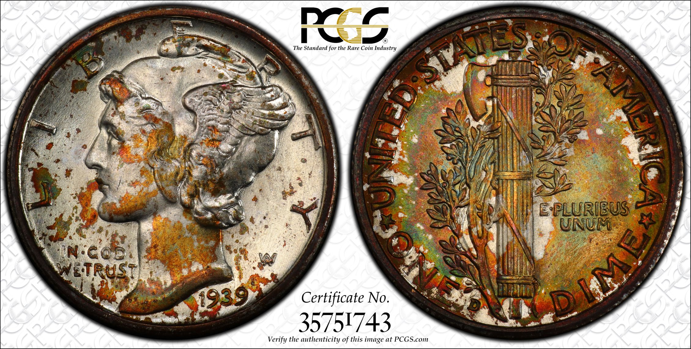 PCGS Certificate Verification Coin Details for Cert #35751743