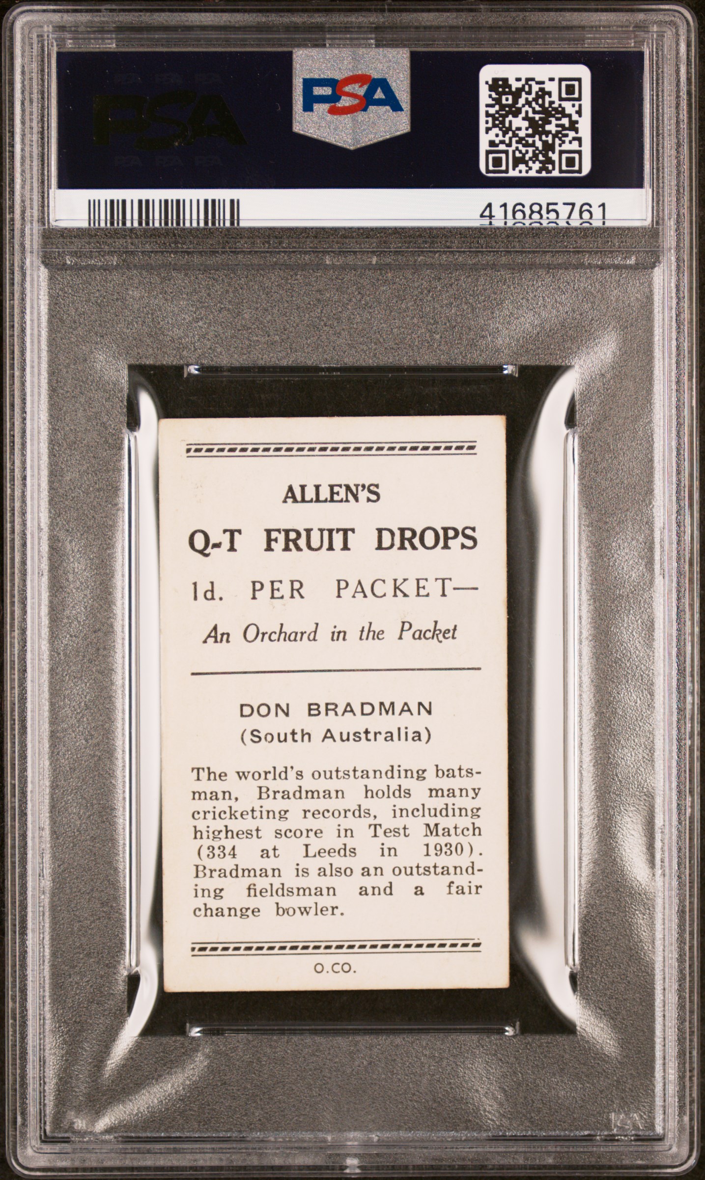 Misc Sports - Donald (Don) Bradman Master Set - Cricket: Kenrich Co's ...