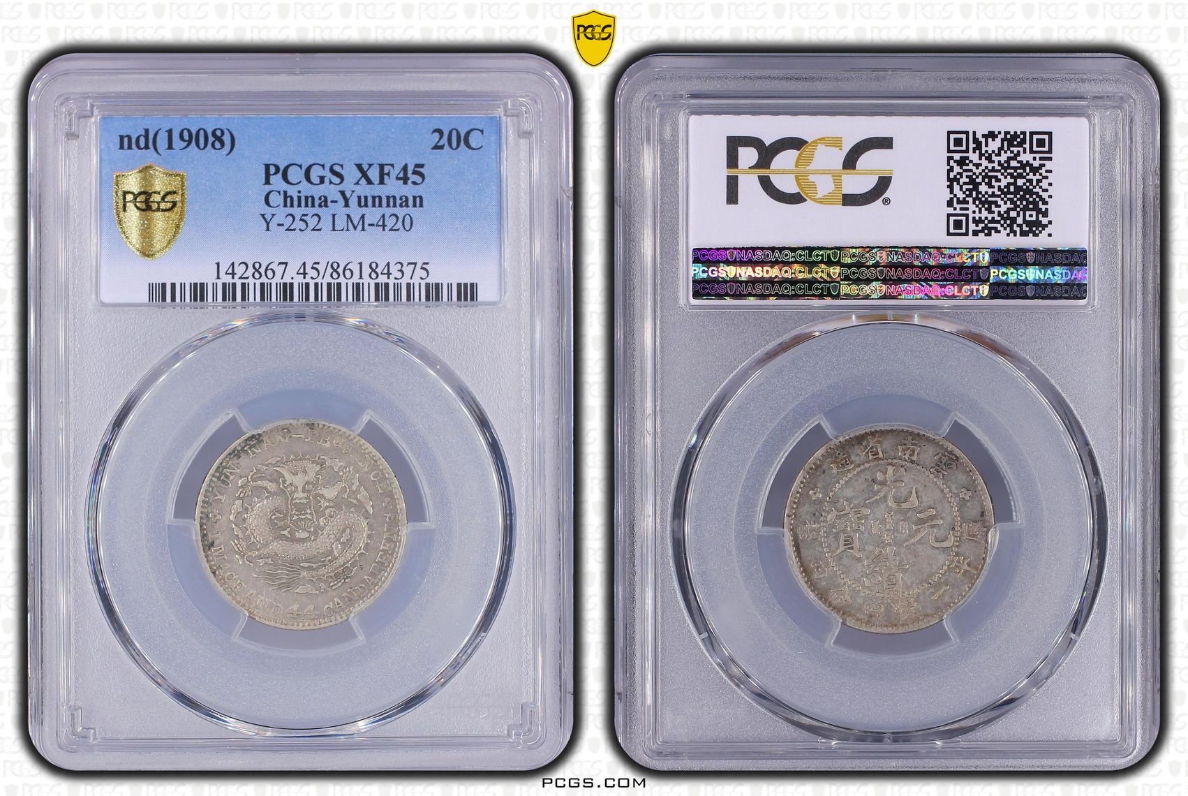 PCGS Certificate Verification Coin Details for Cert #86184375