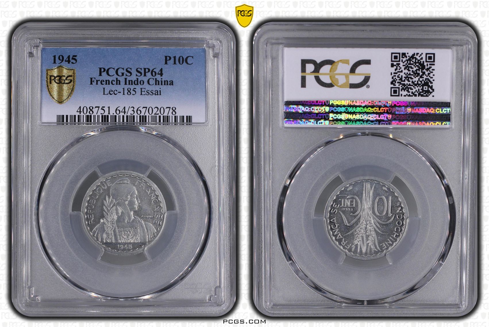PCGS Certificate Verification Coin Details for Cert #36702078