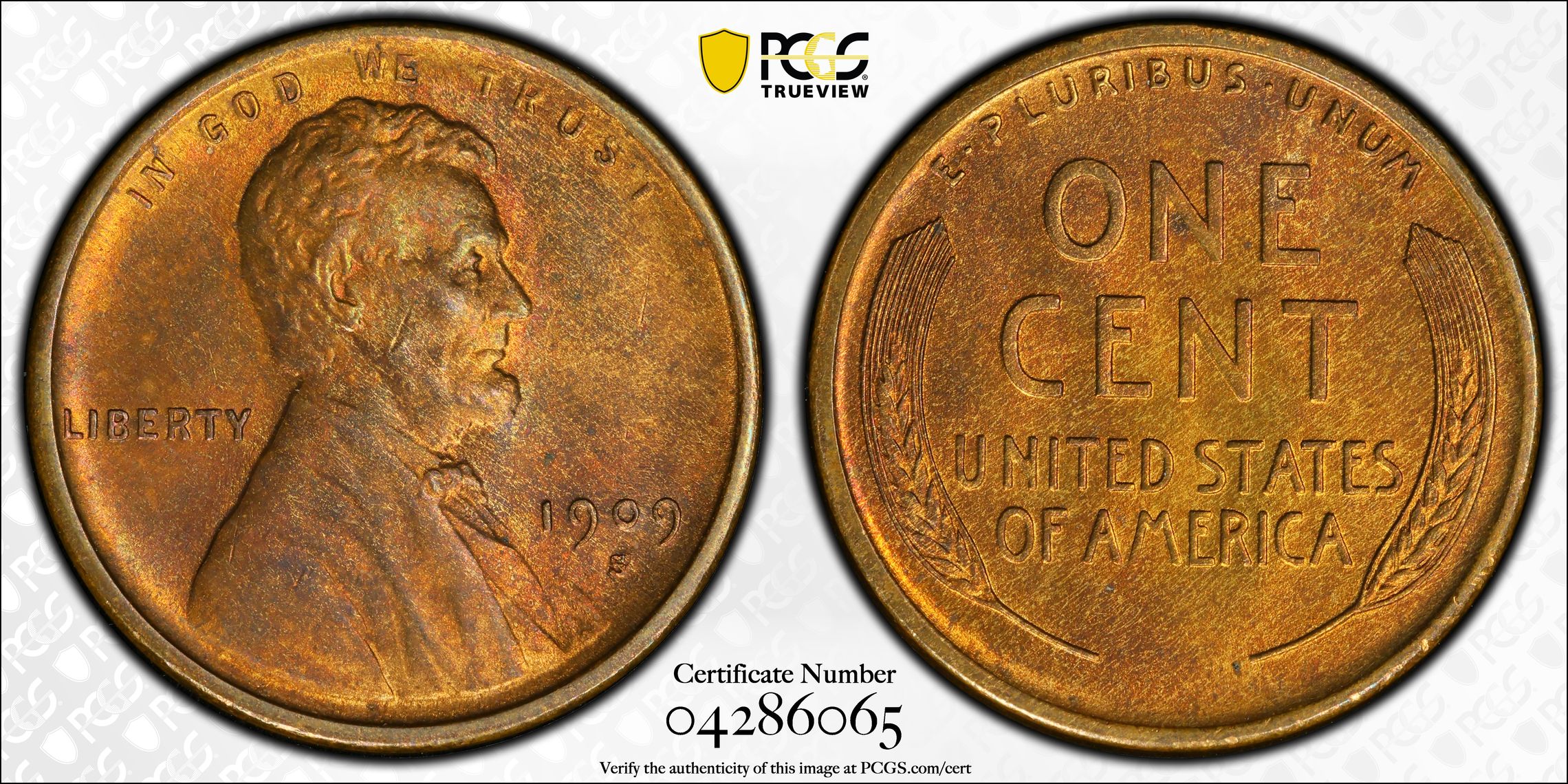 PCGS Certificate Verification Coin Details for Cert #04286065